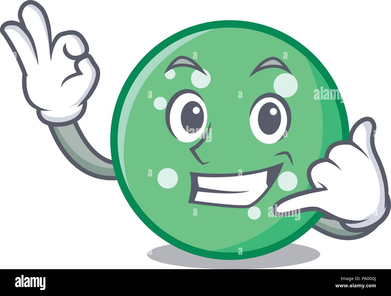 Call me circle mascot cartoon style vector illustration Stock Vector ...