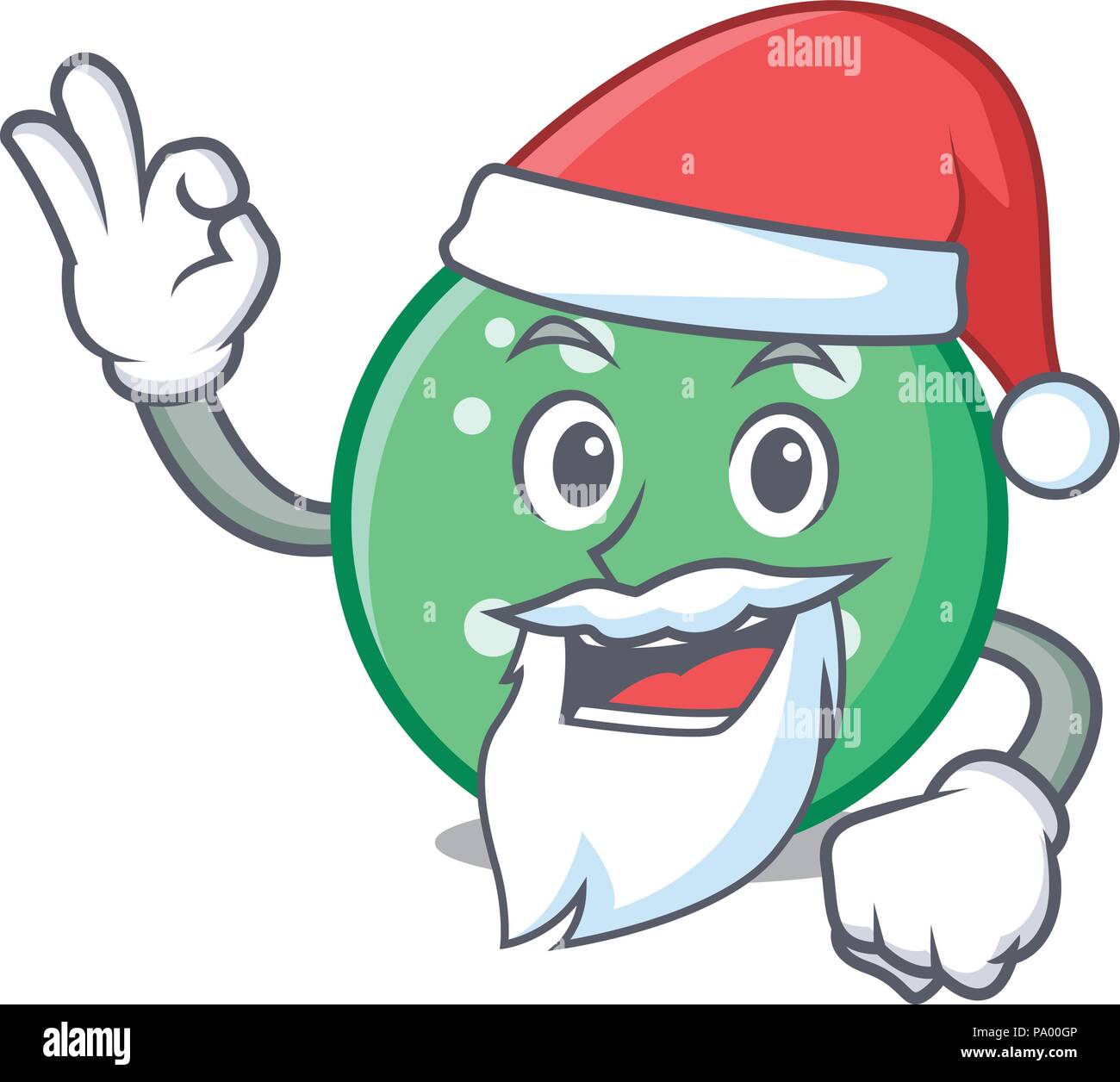 Santa circle mascot cartoon style vector illustration Stock Vector ...