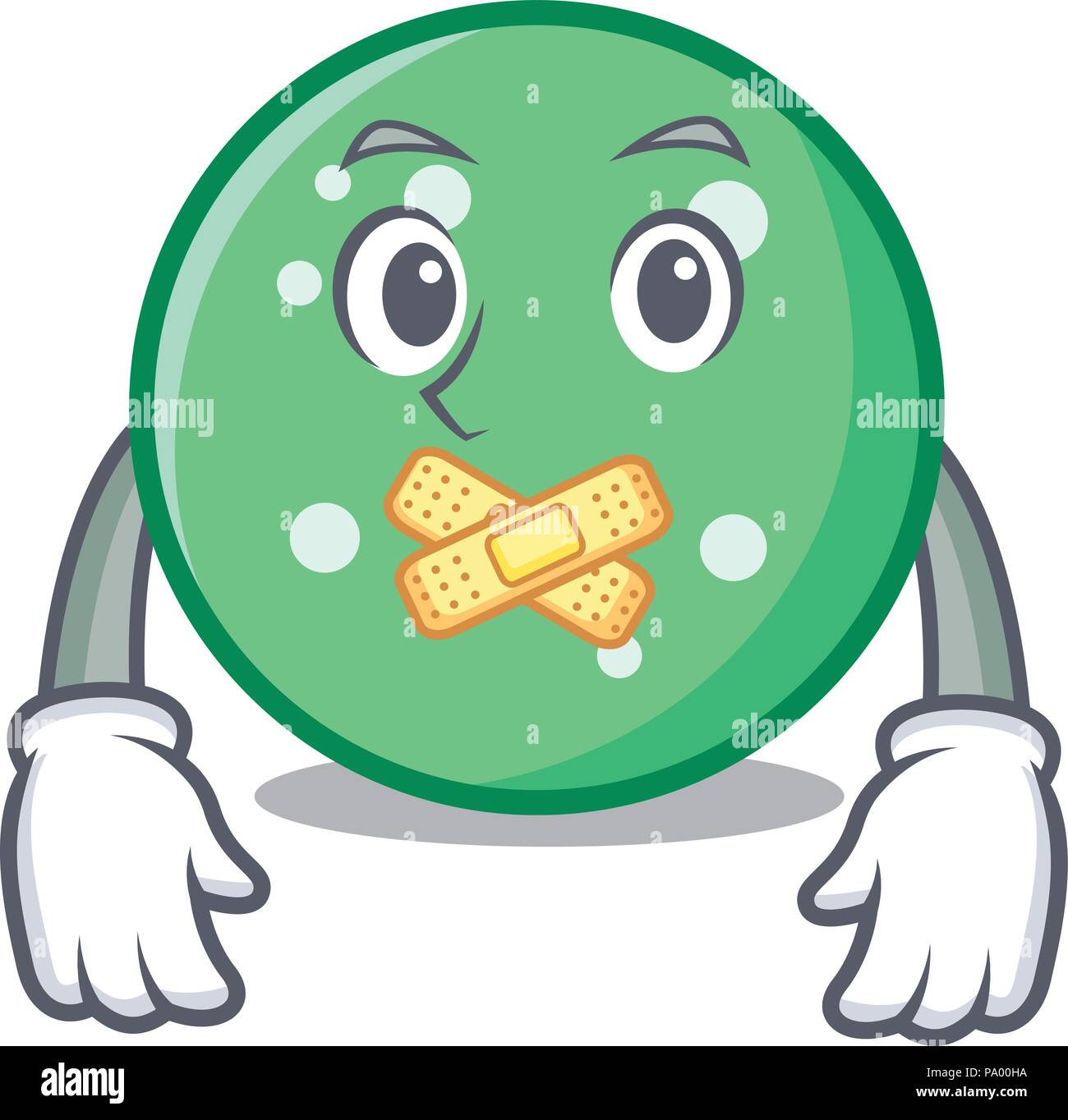 Silent circle mascot cartoon style vector illustration Stock Vector ...