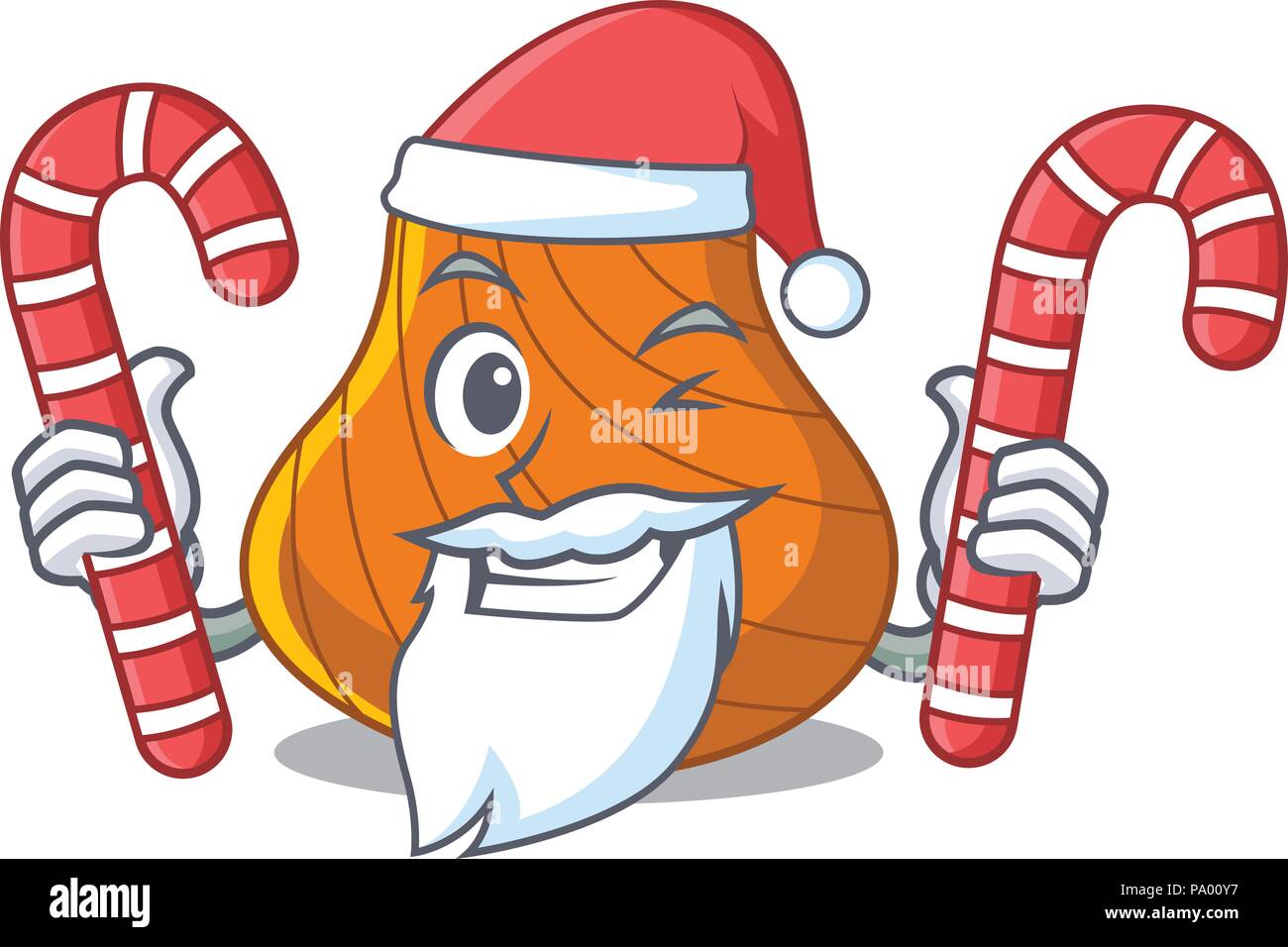 Santa with candy hard shell mascot cartoon Stock Vector Image & Art - Alamy