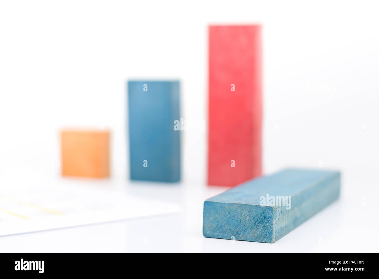 Four colourful blocks used as progress bars on a white background Stock ...