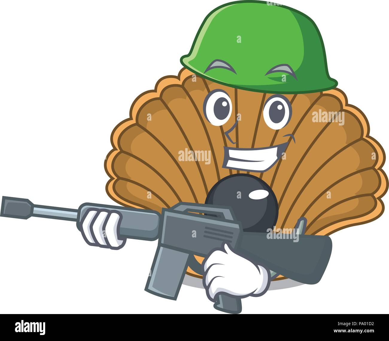 Army shell with pearl character cartoon Stock Vector Image & Art - Alamy
