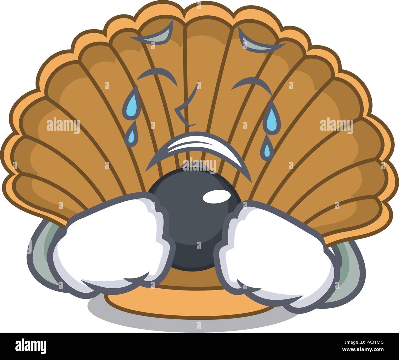 Crying shell with pearl mascot cartoon Stock Vector Image & Art - Alamy