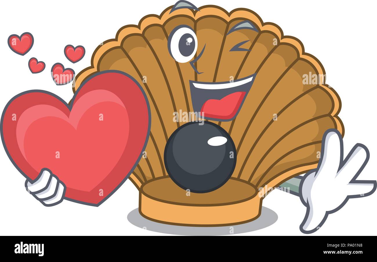 Seashell heart Stock Vector Images - Alamy