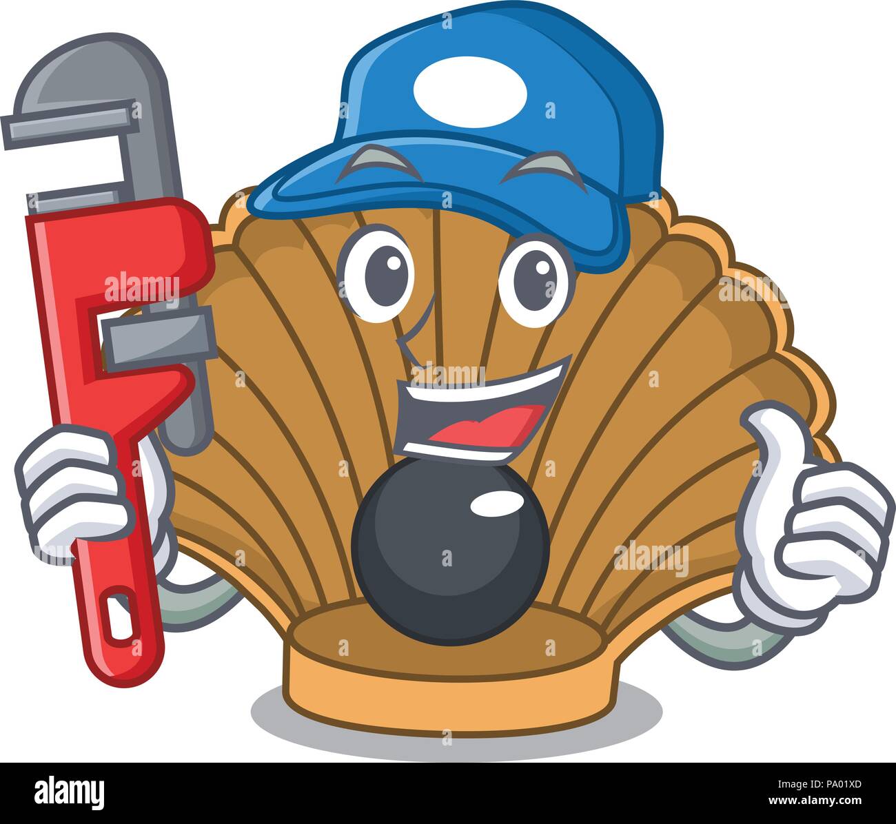 Plumber shell with pearl mascot cartoon Stock Vector Image & Art - Alamy