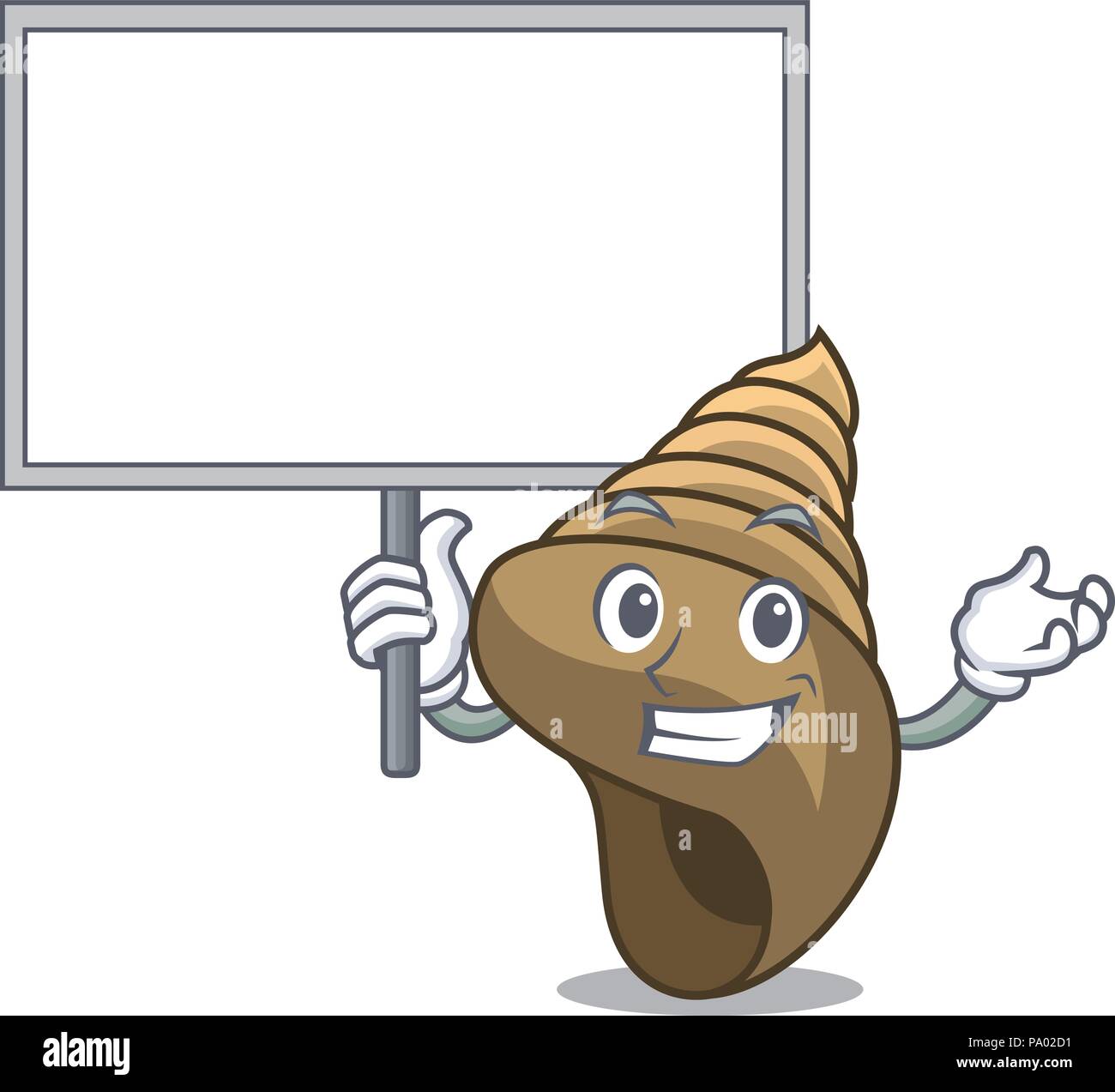Bring board spiral shell character cartoon Stock Vector Image & Art - Alamy