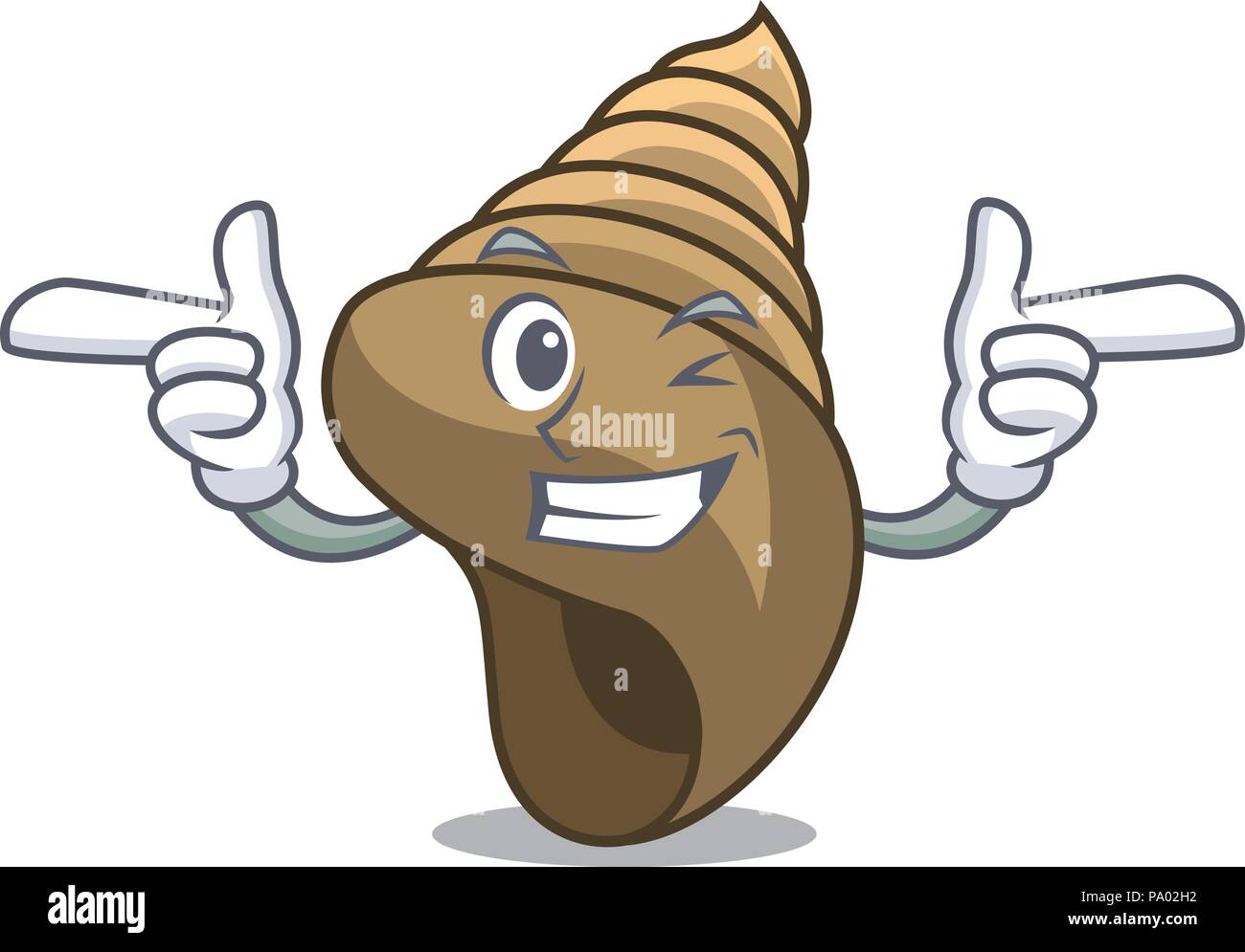 Wink spiral shell character cartoon Stock Vector Image & Art - Alamy