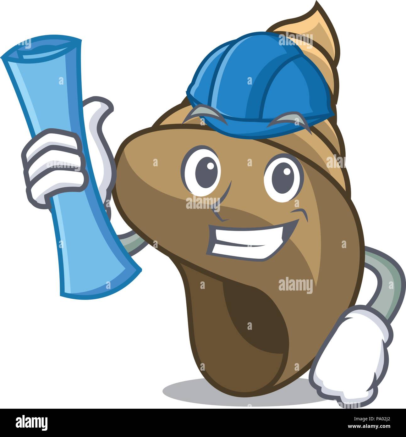 Architect spiral shell character cartoon Stock Vector Image & Art - Alamy