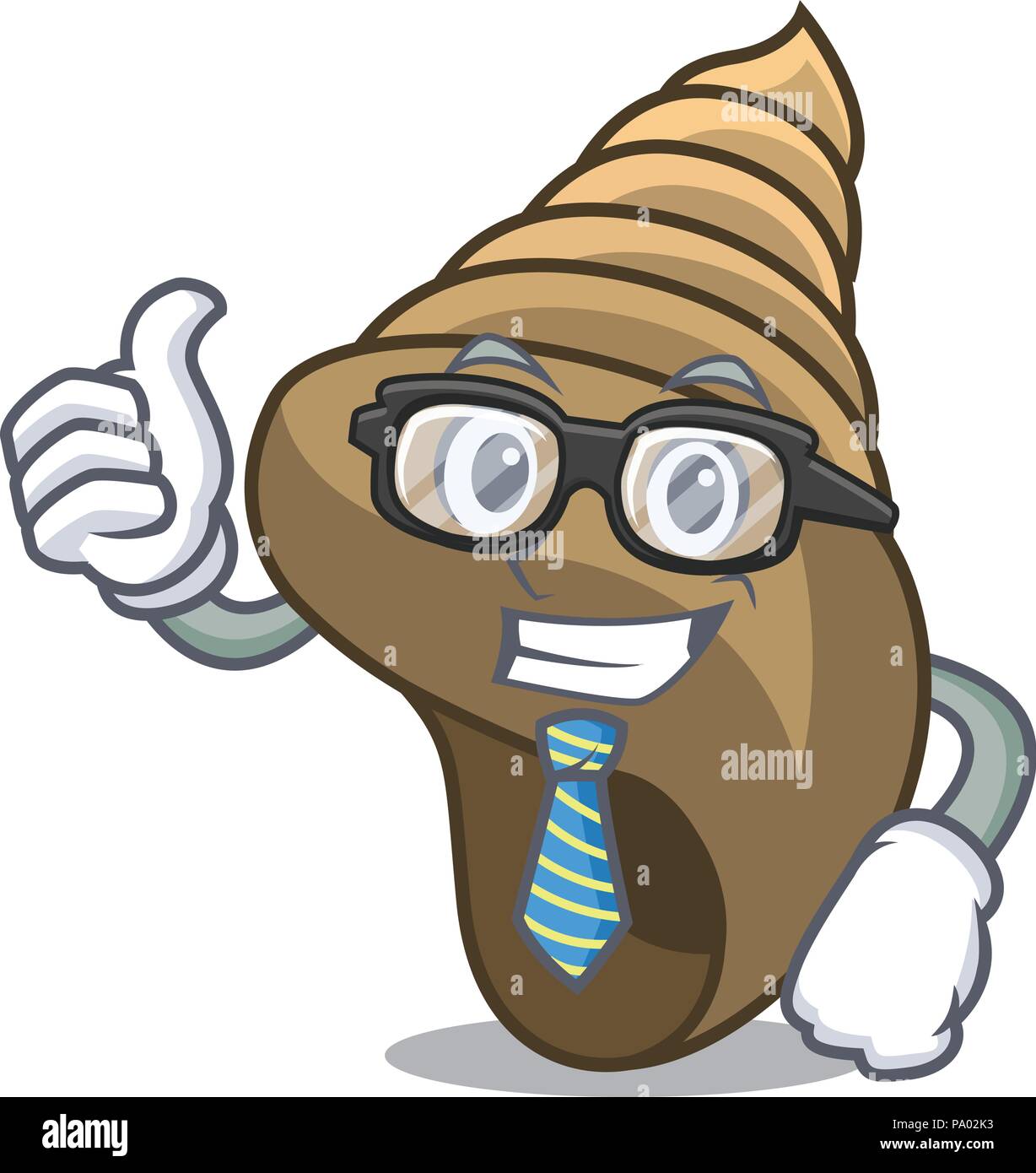 Businessman spiral shell character cartoon Stock Vector Image & Art - Alamy