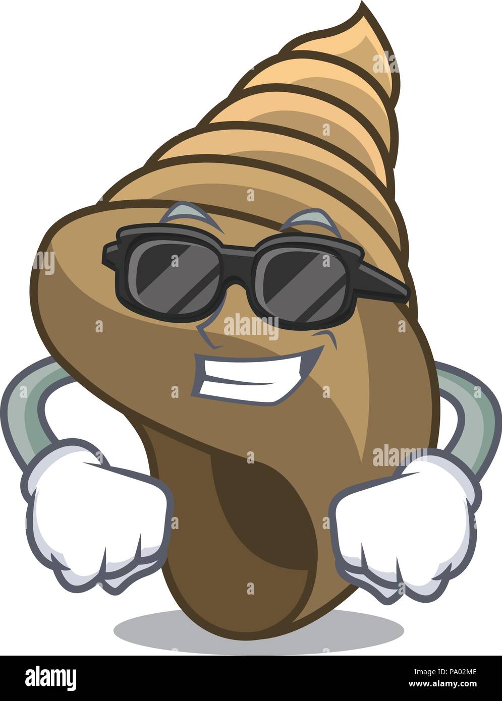 Super cool spiral shell character cartoon Stock Vector Image & Art - Alamy