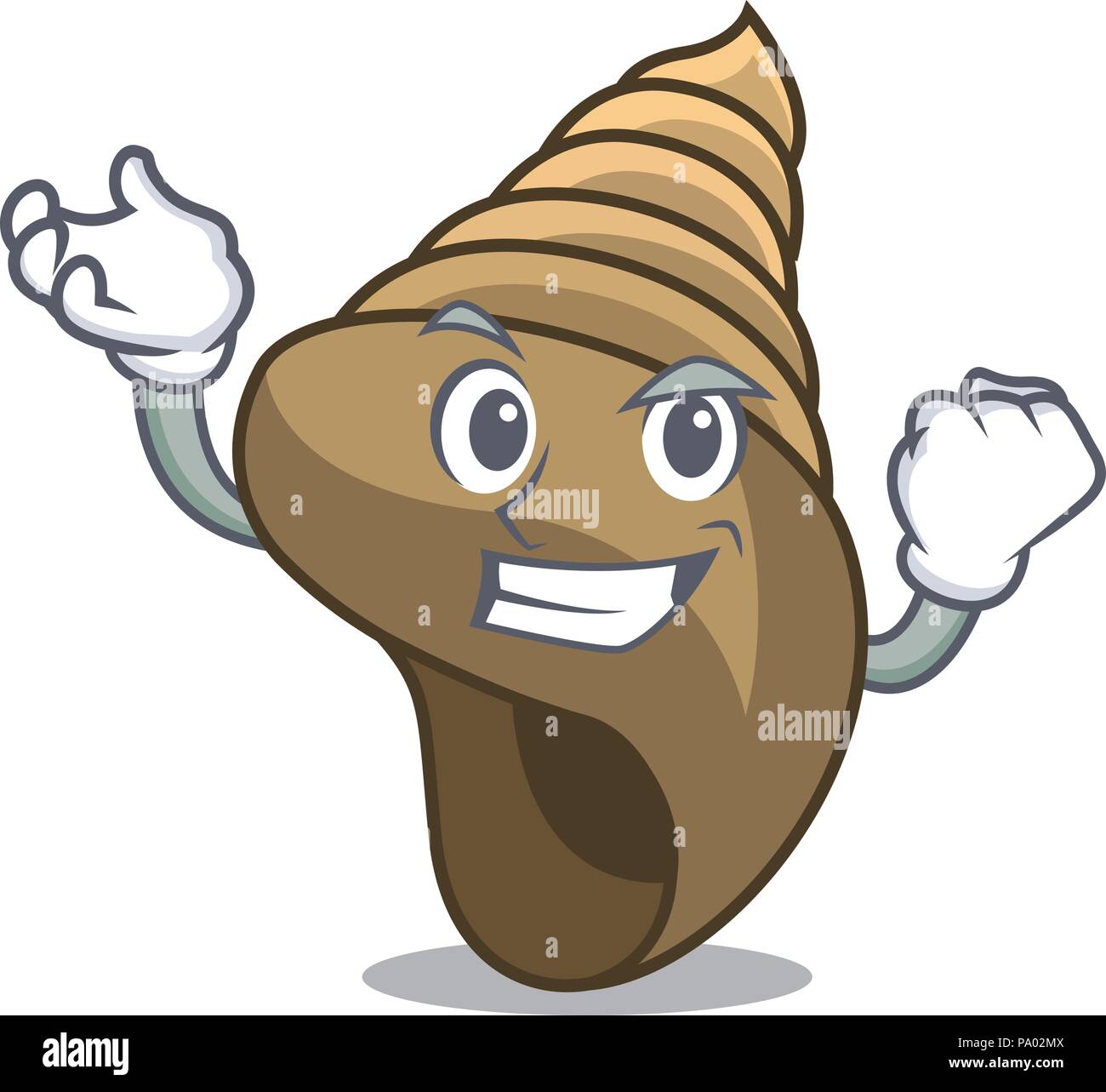 Successful spiral shell character cartoon Stock Vector Image & Art - Alamy