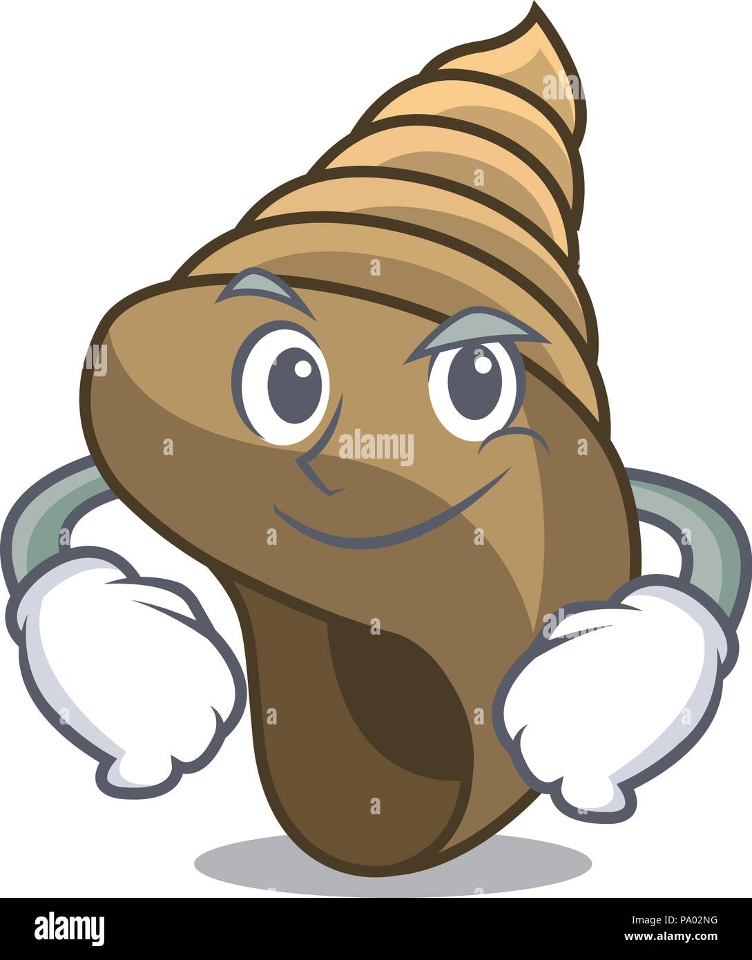 Smirking spiral shell character cartoon Stock Vector Image & Art - Alamy