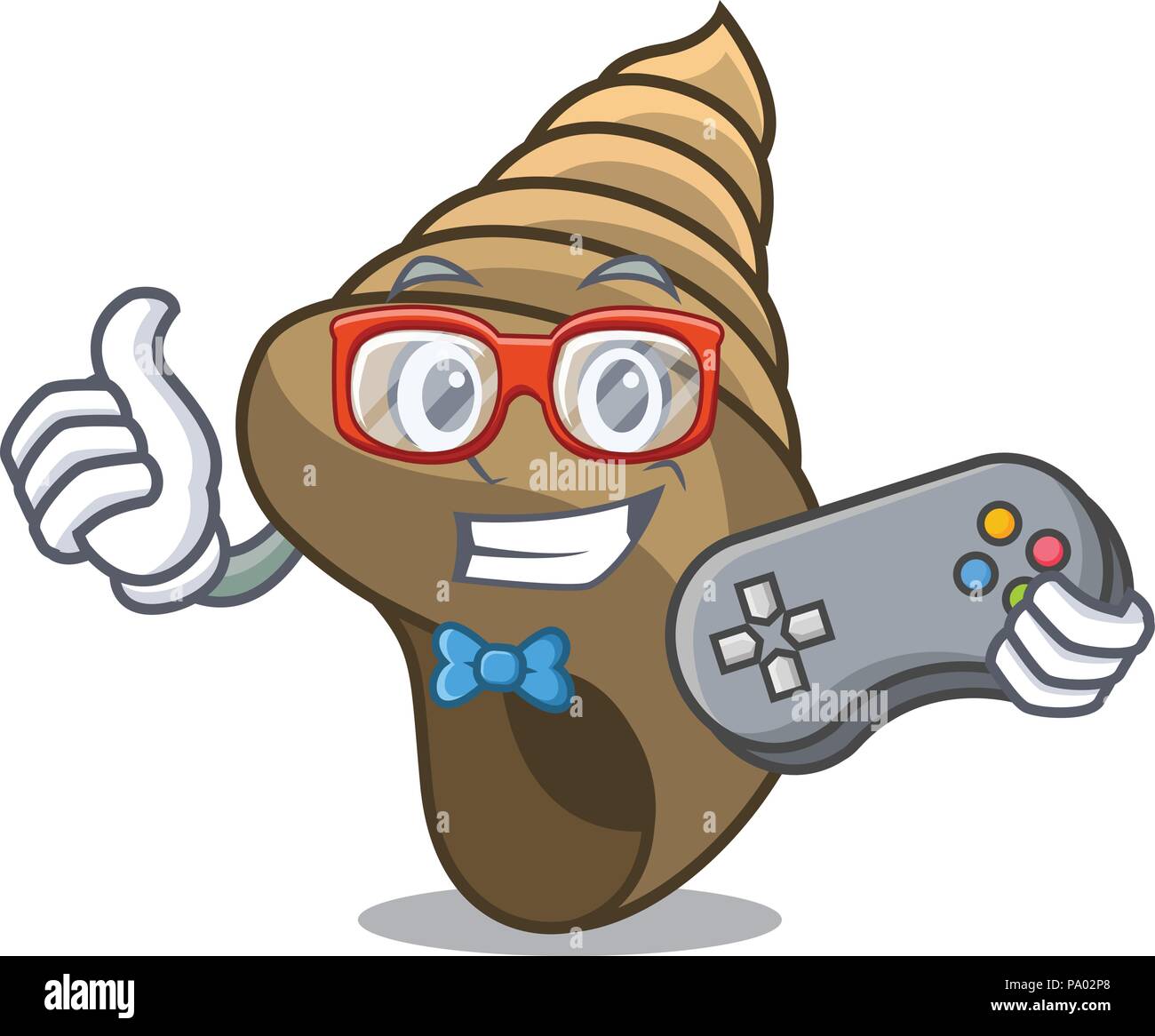 Gamer spiral shell mascot cartoon Stock Vector Image & Art - Alamy