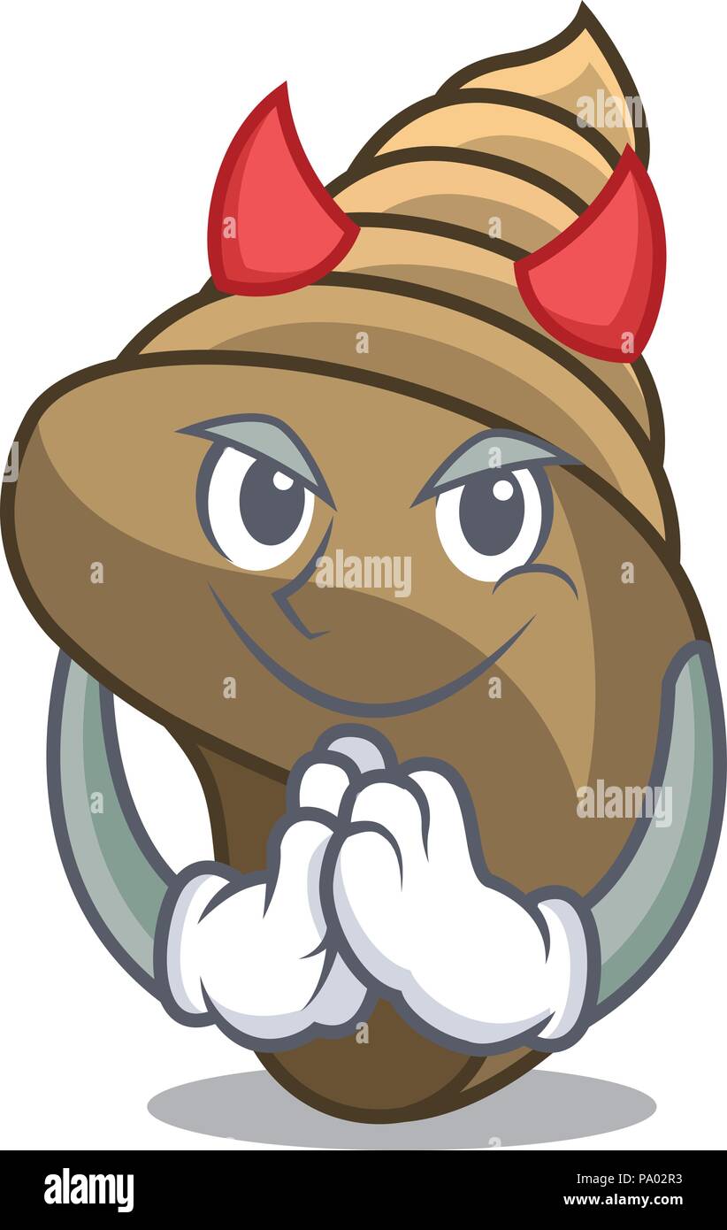 Devil spiral shell mascot cartoon Stock Vector Image & Art - Alamy