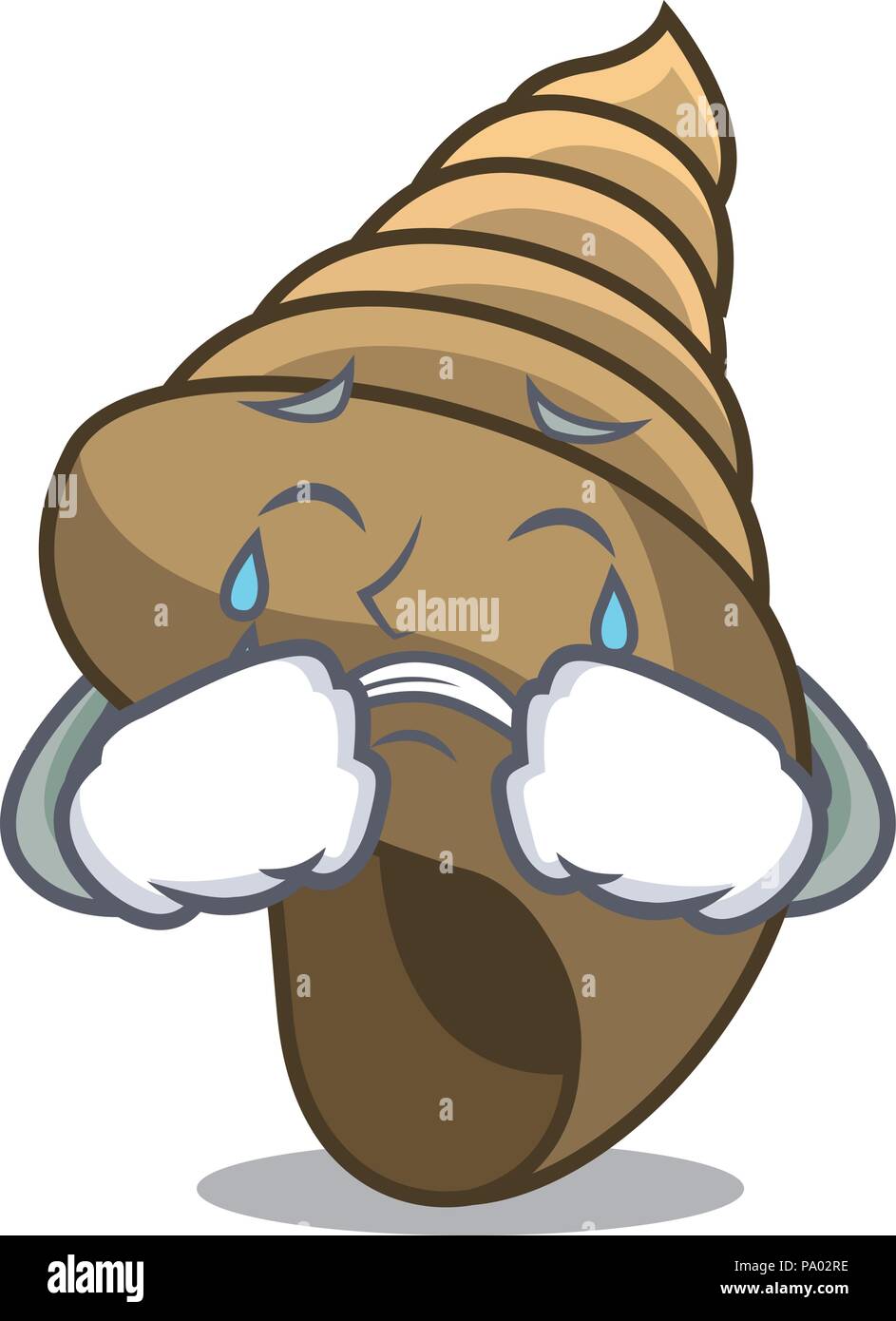 Crying spiral shell mascot cartoon Stock Vector Image & Art - Alamy