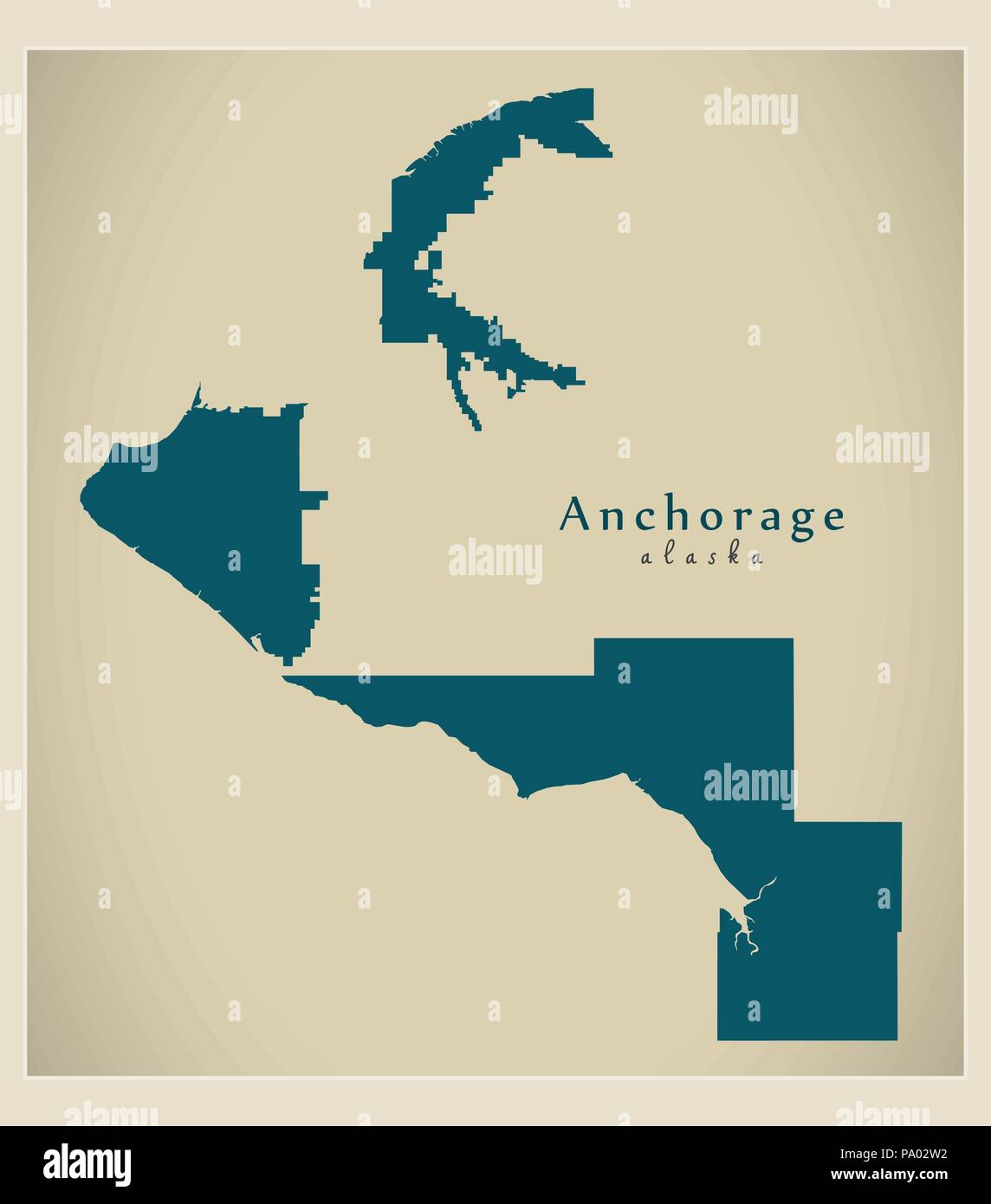 Anchorage map hi-res stock photography and images - Alamy