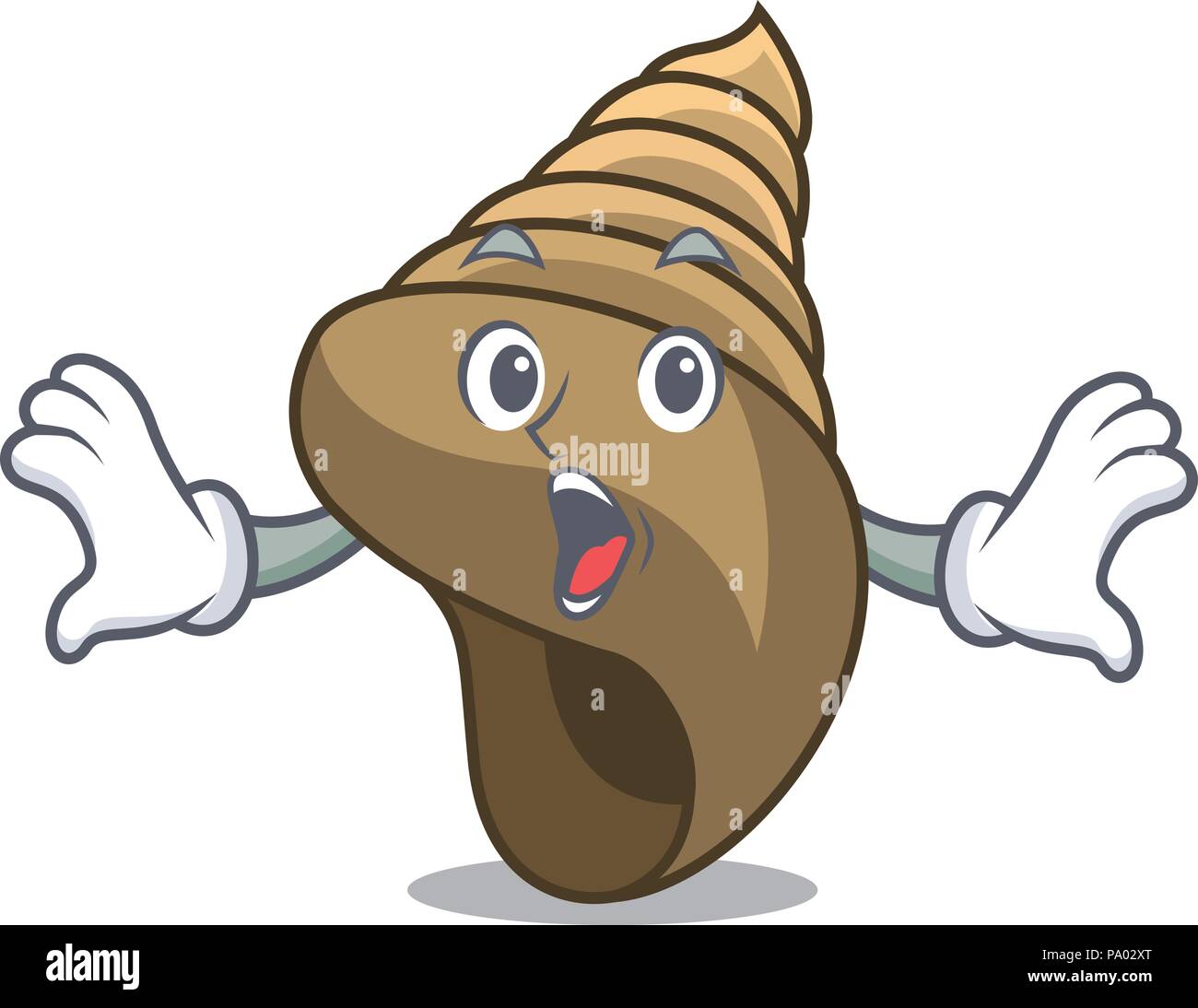 Surprised spiral shell mascot cartoon Stock Vector Image & Art - Alamy