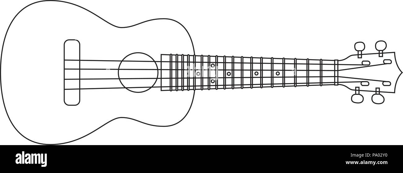 Concert Ukulele - Hawaiian string musical instrument Stock Vector Image ...