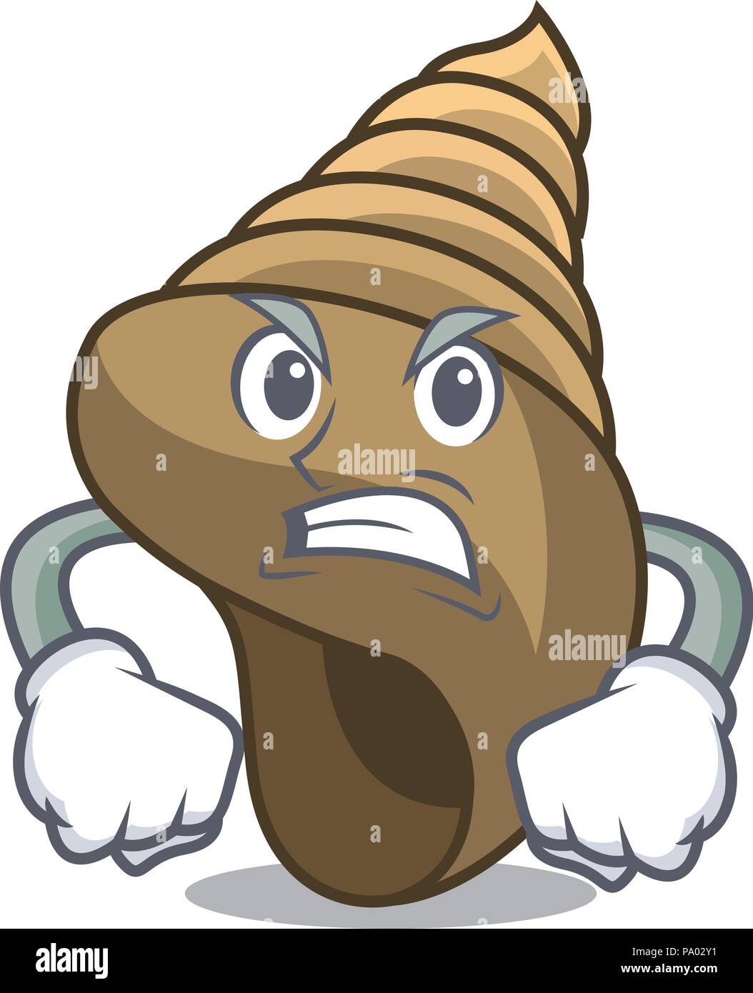 Angry spiral shell mascot cartoon Stock Vector Image & Art - Alamy