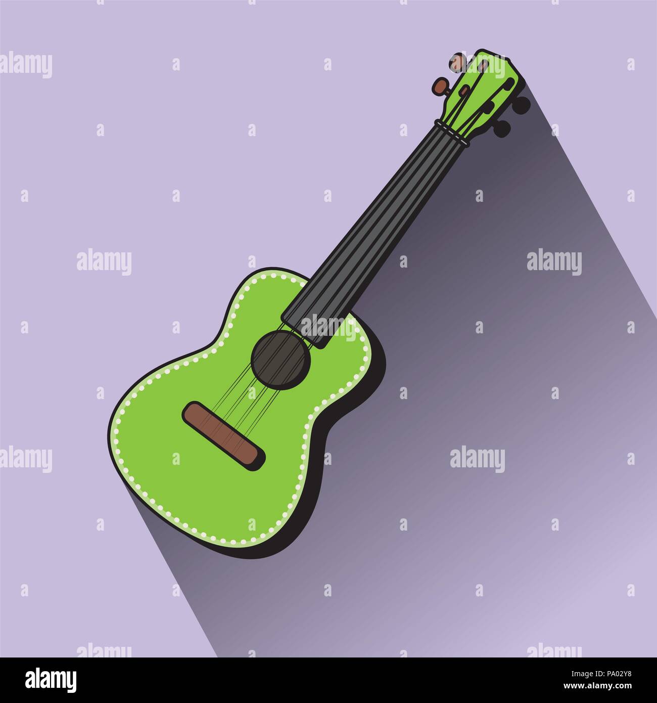 Concert Ukulele - Hawaiian string musical instrument Stock Vector Image ...