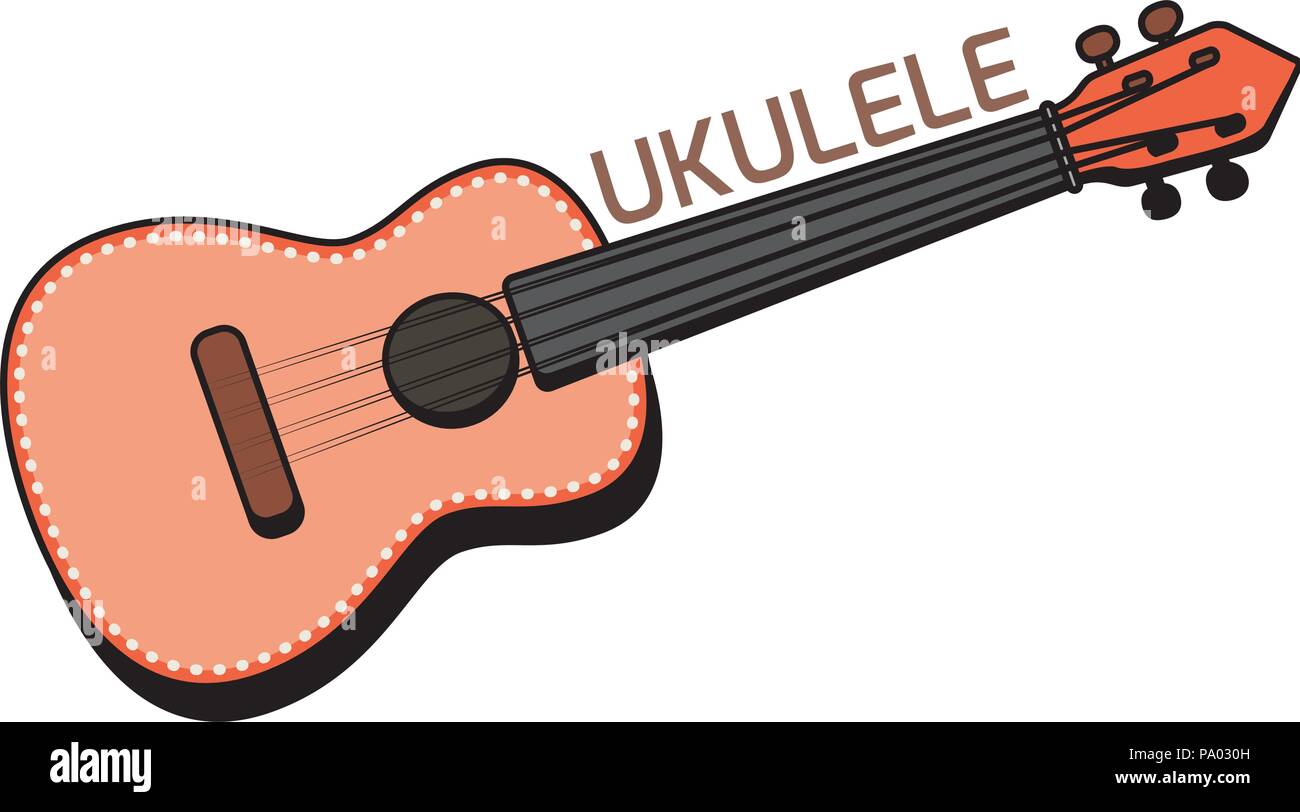 Concert Ukulele - Hawaiian string musical instrument Stock Vector Image ...