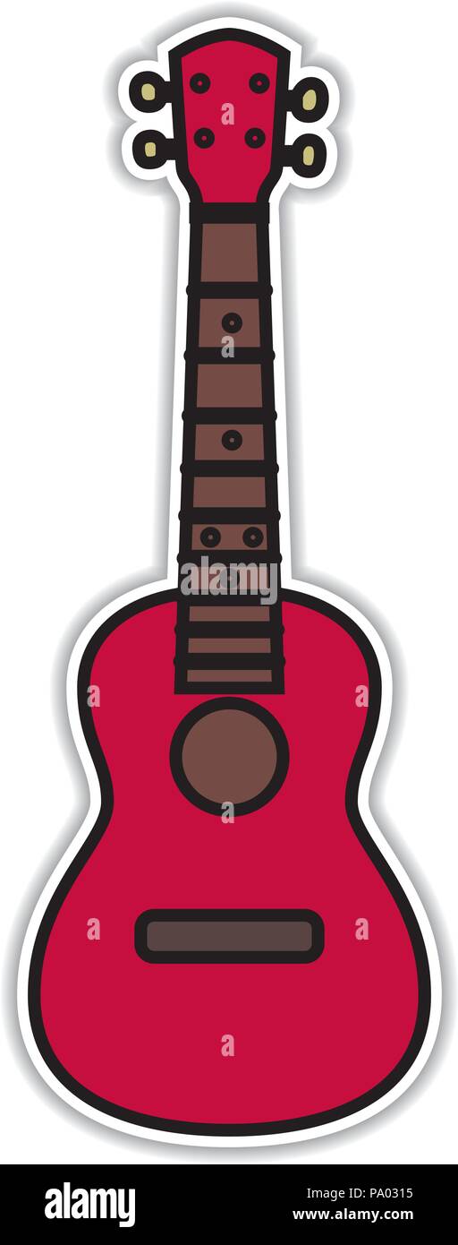 Concert Ukulele - Hawaiian string musical instrument Stock Vector Image ...
