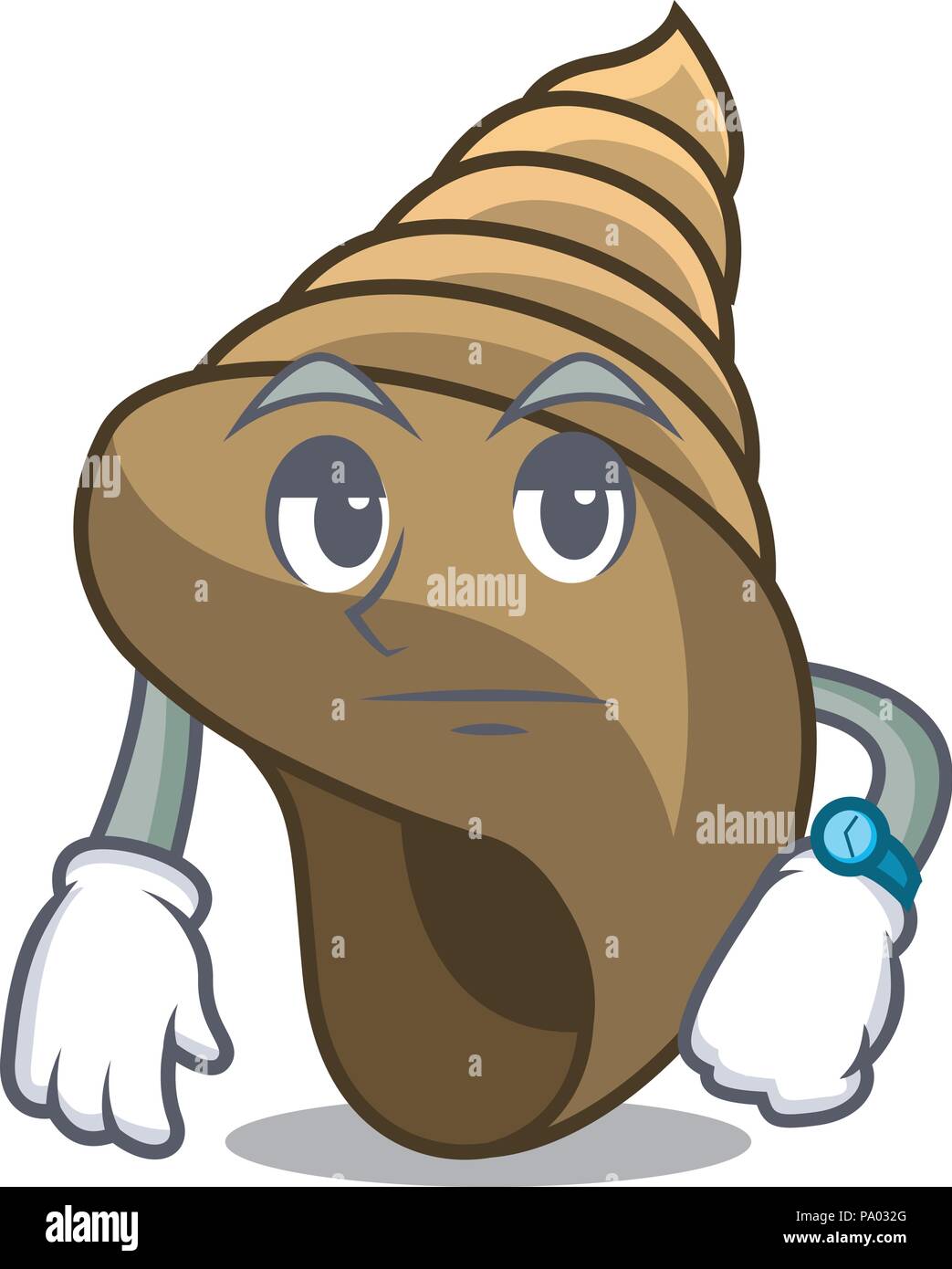 Waiting spiral shell mascot cartoon Stock Vector Image & Art - Alamy