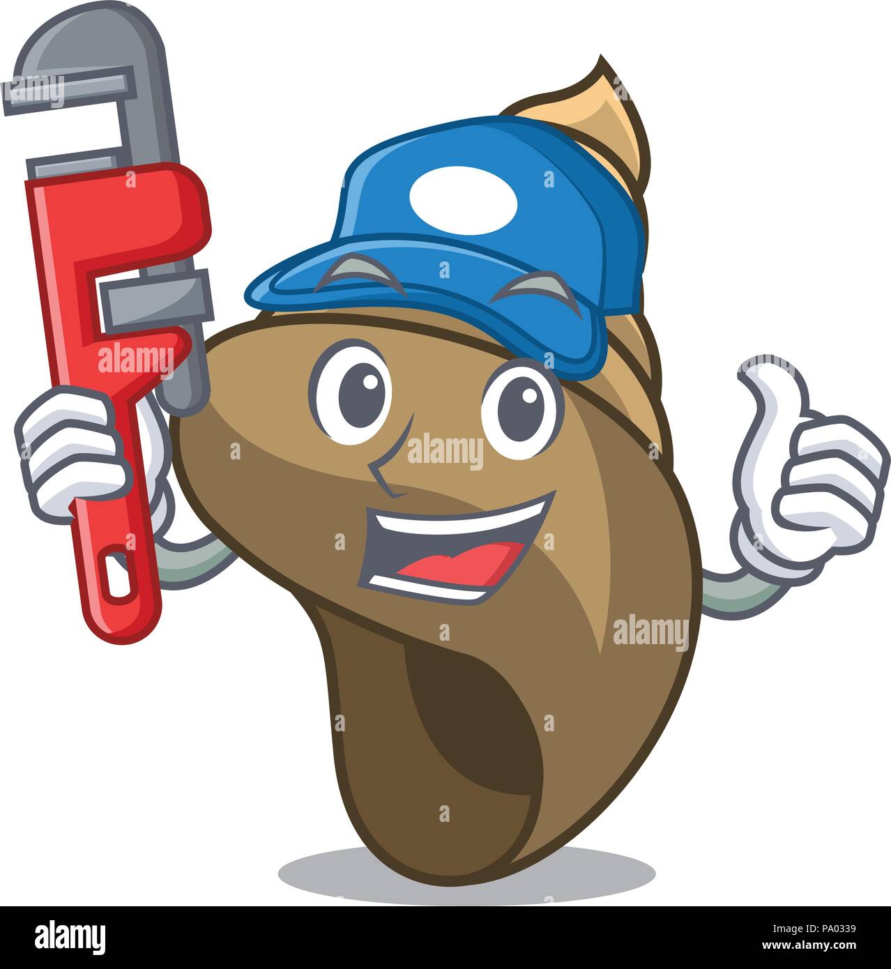 Plumber spiral shell mascot cartoon Stock Vector Image & Art - Alamy