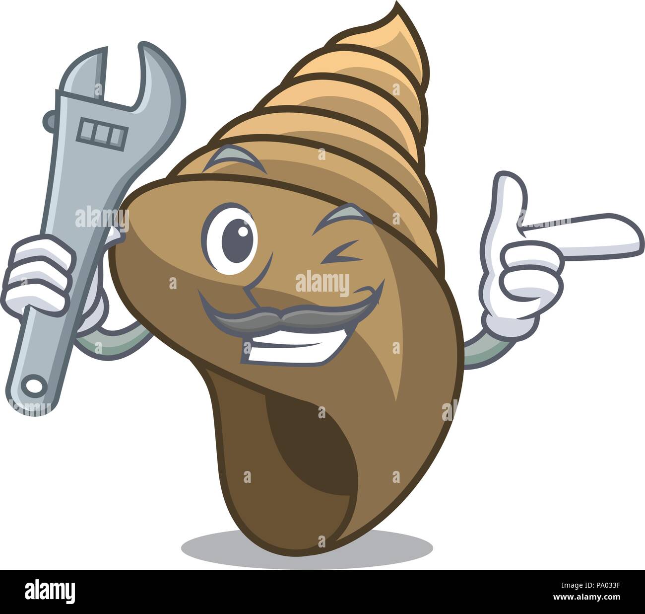 Mechanic spiral shell mascot cartoon Stock Vector Image & Art - Alamy