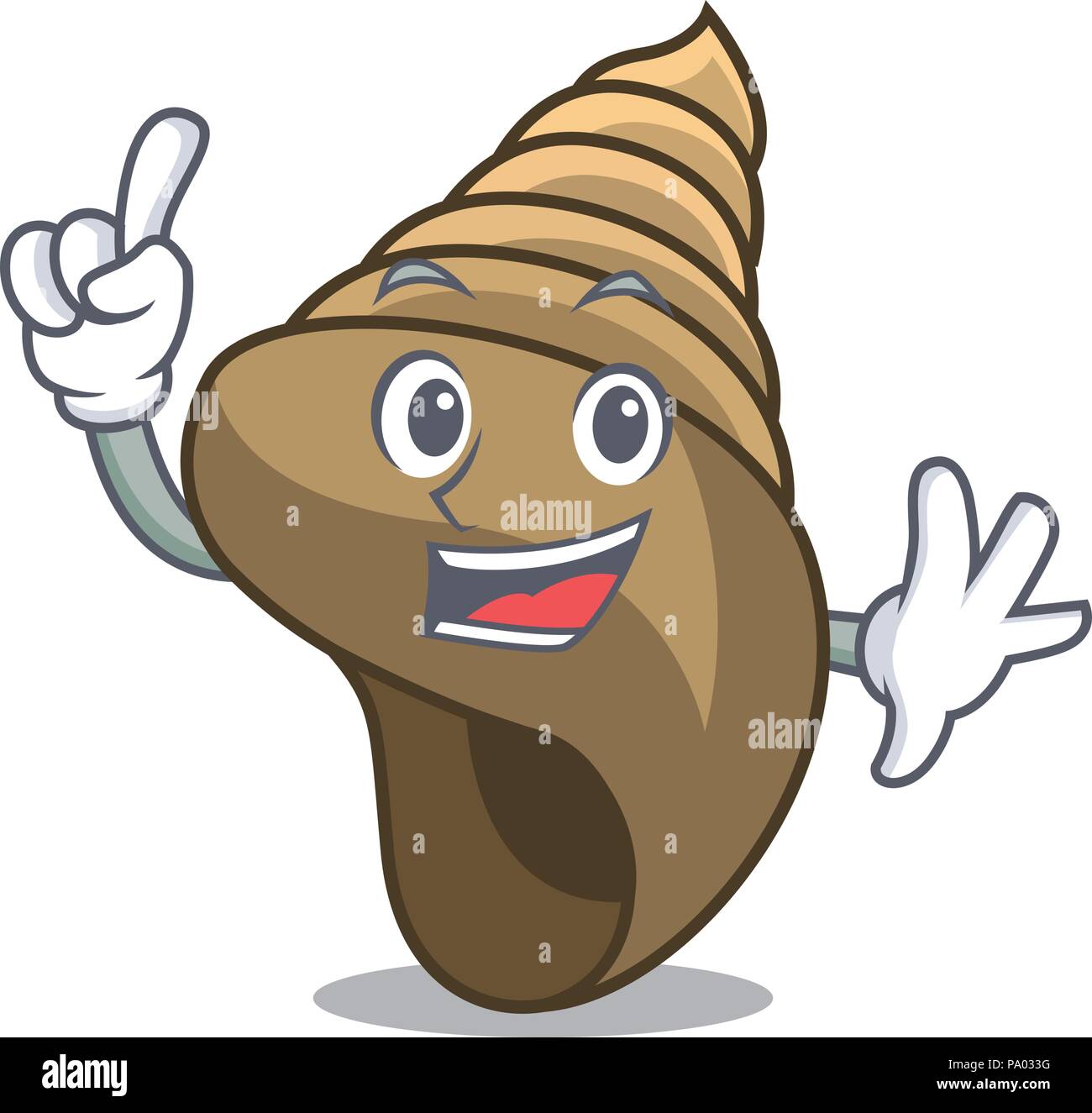 Finger spiral shell mascot cartoon Stock Vector Image & Art - Alamy