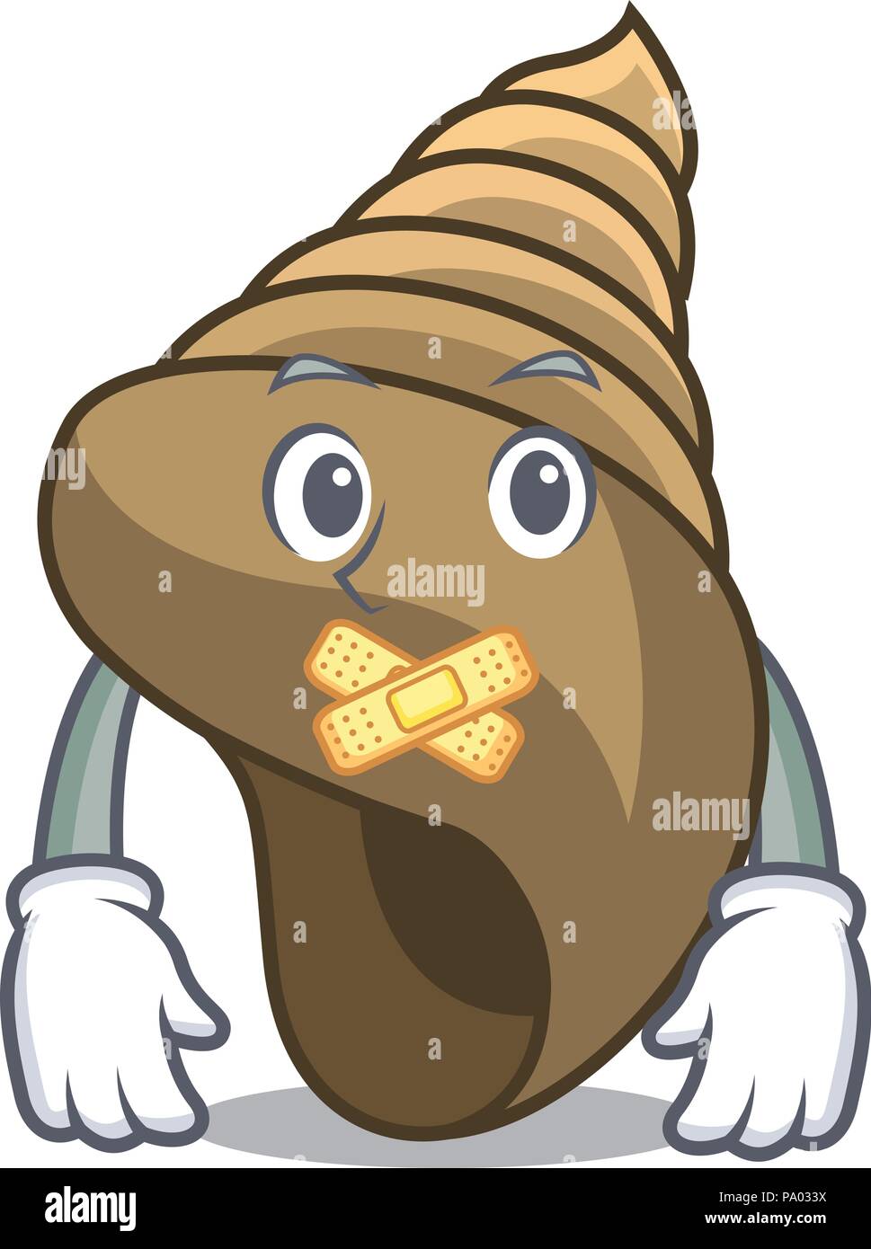 Silent spiral shell mascot cartoon Stock Vector Image & Art - Alamy