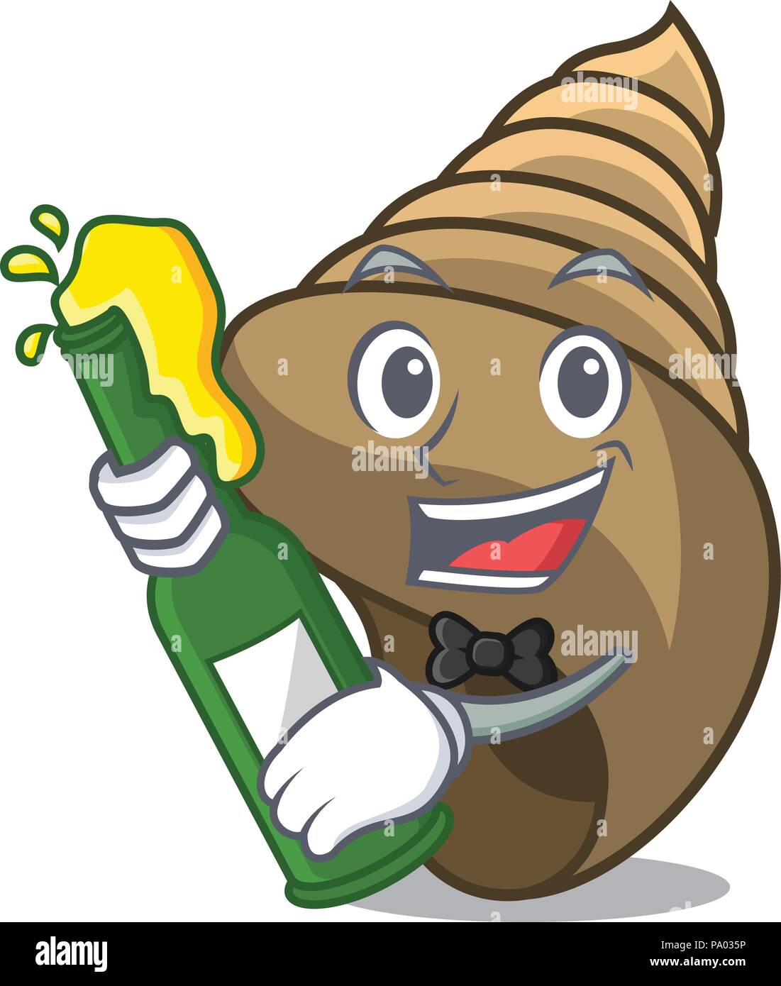 With beer spiral shell mascot cartoon Stock Vector Image & Art - Alamy