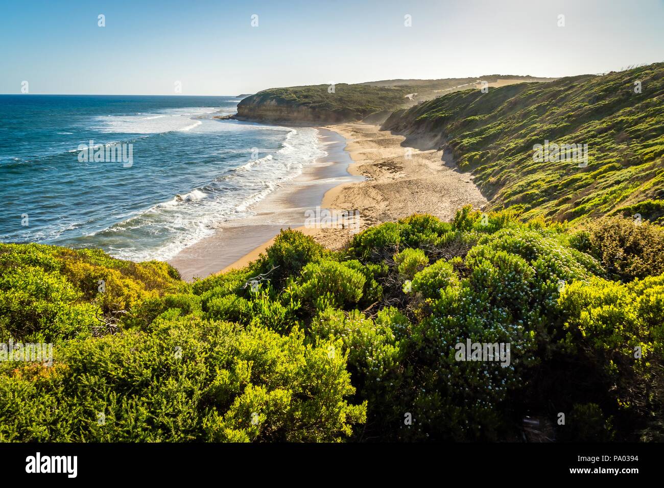 View of Bells beach in the summer, on a hot sunny day Stock Photo - Alamy