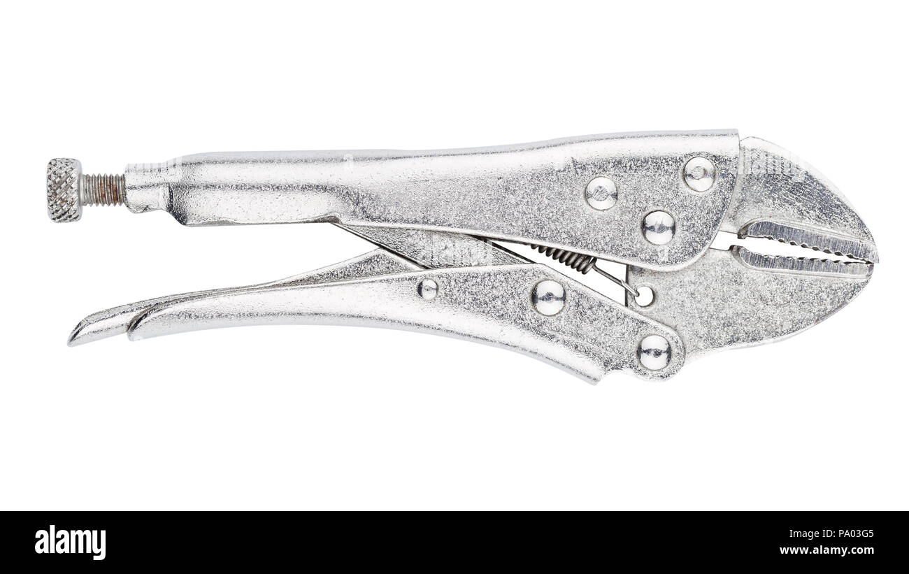 Locking pliers isolated on white background for construction ...
