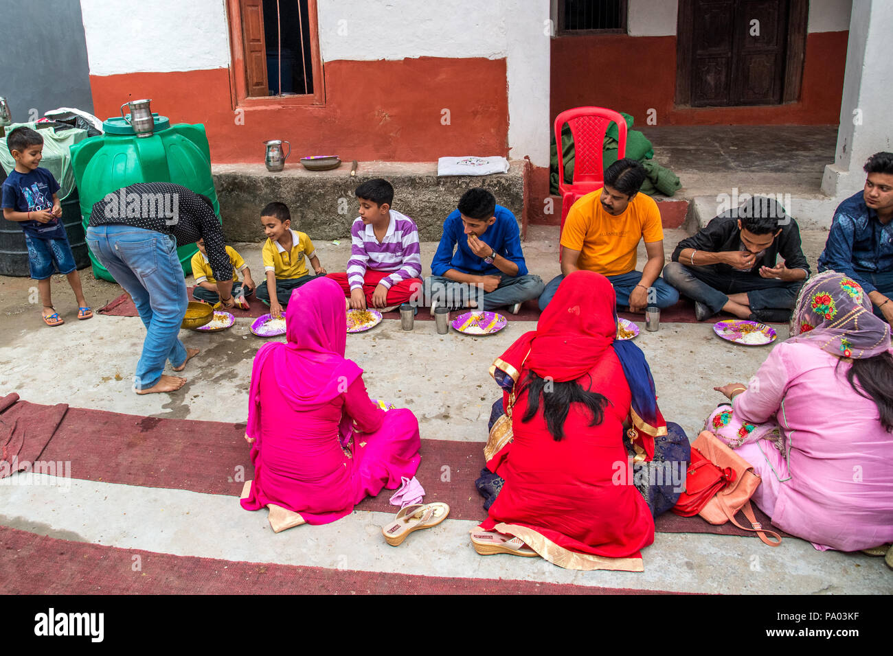 A traditional wedding in a small village in the Indian province. India ...