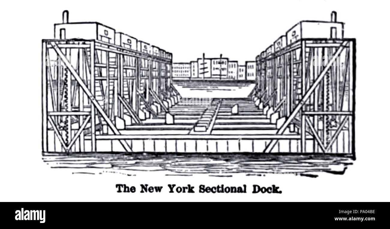530 Diagram of New York Floating Dock Company sectional dock Stock ...