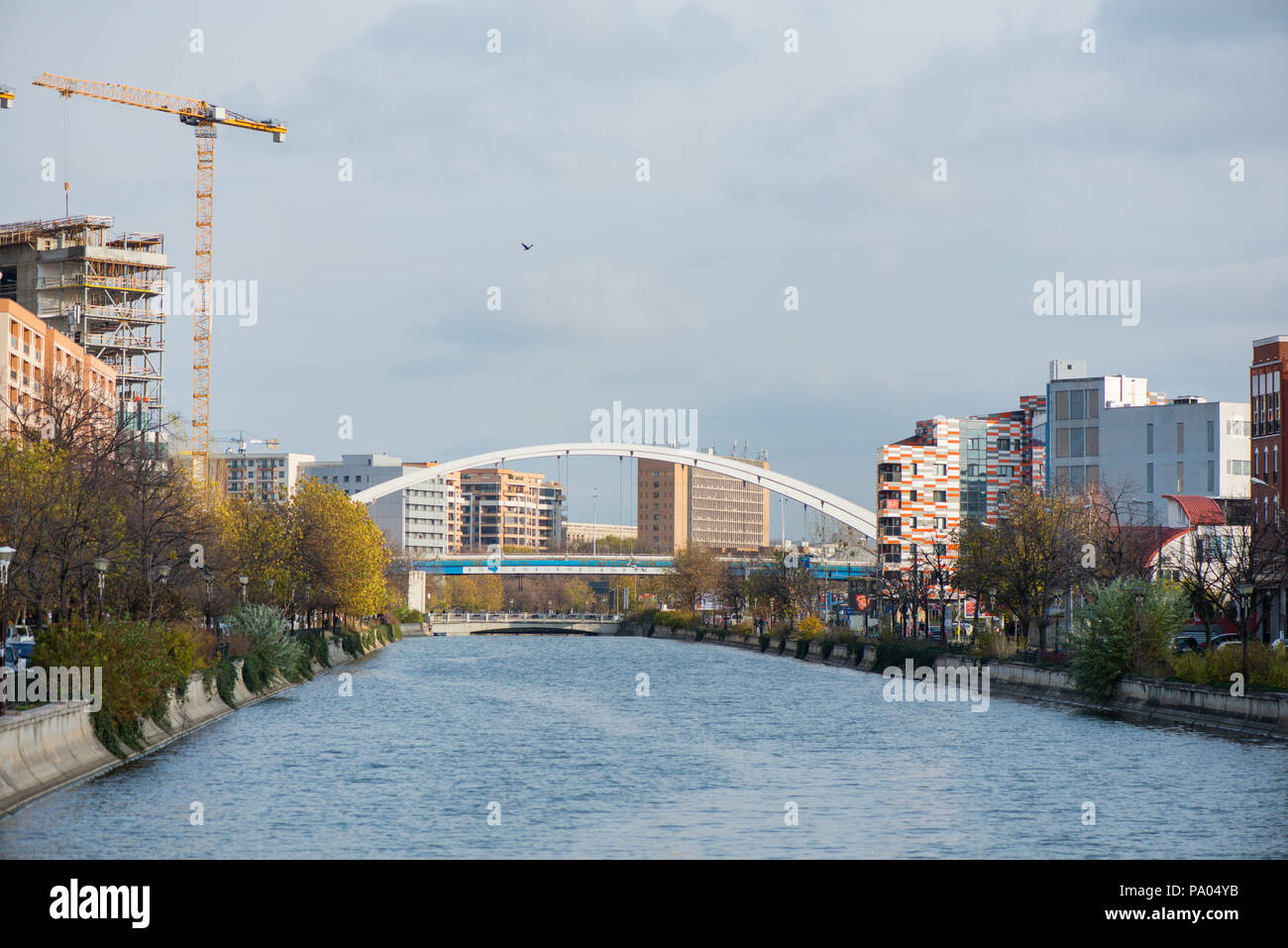 New residential and office block buildings being constructed next to ...
