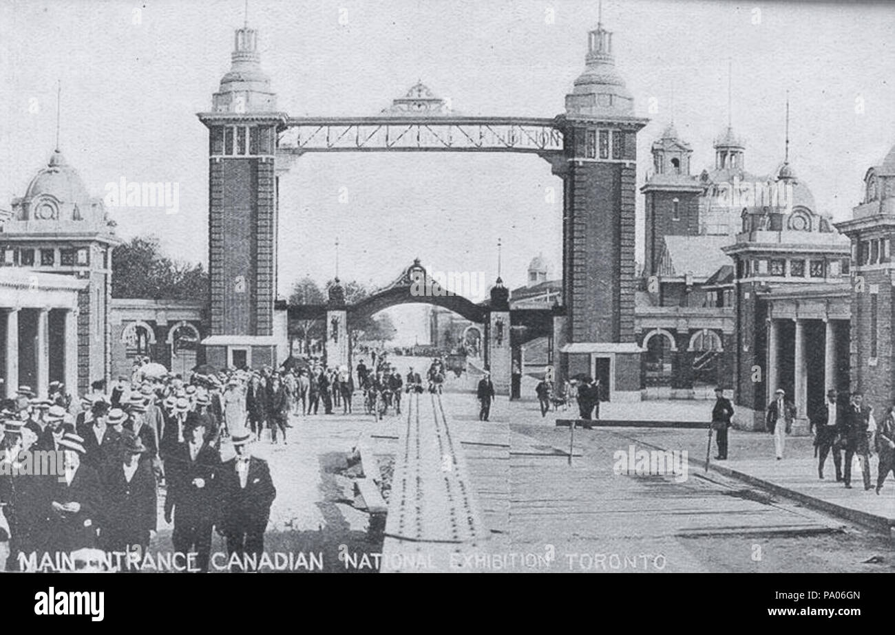 . English: The Dufferin Gate at the Exhibition Grounds during the ...