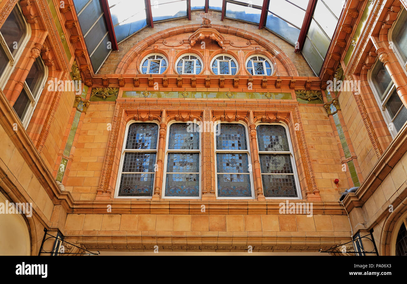 An abstract view of the roof section of Miller Arcade, Preston ...