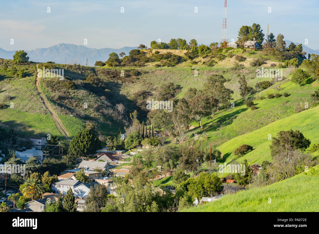 Beautiful rural scene near the Los Angeles city, California Stock Photo ...