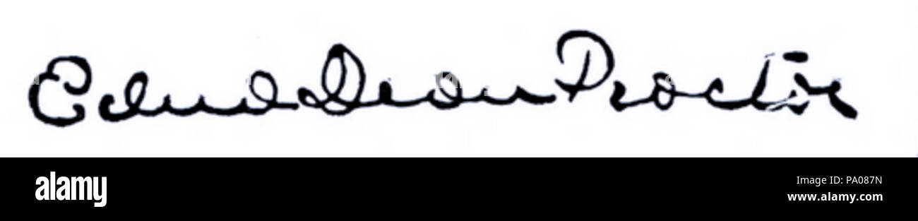 607 Edna Dean Proctor signature Stock Photo - Alamy