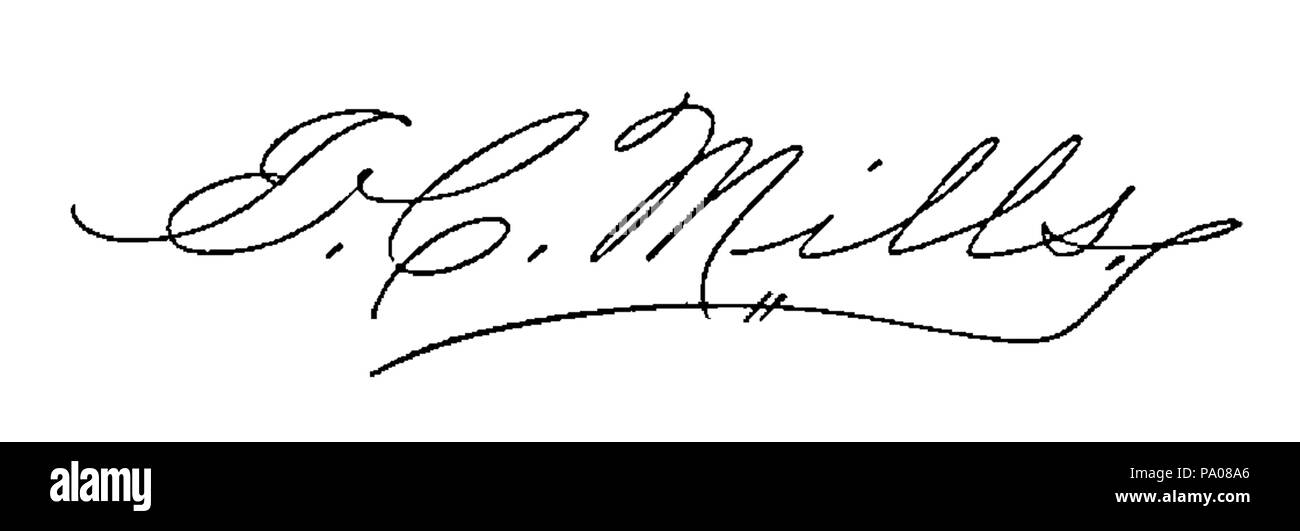 607 Edward Clarence Mills penman signature 1905 Stock Photo - Alamy