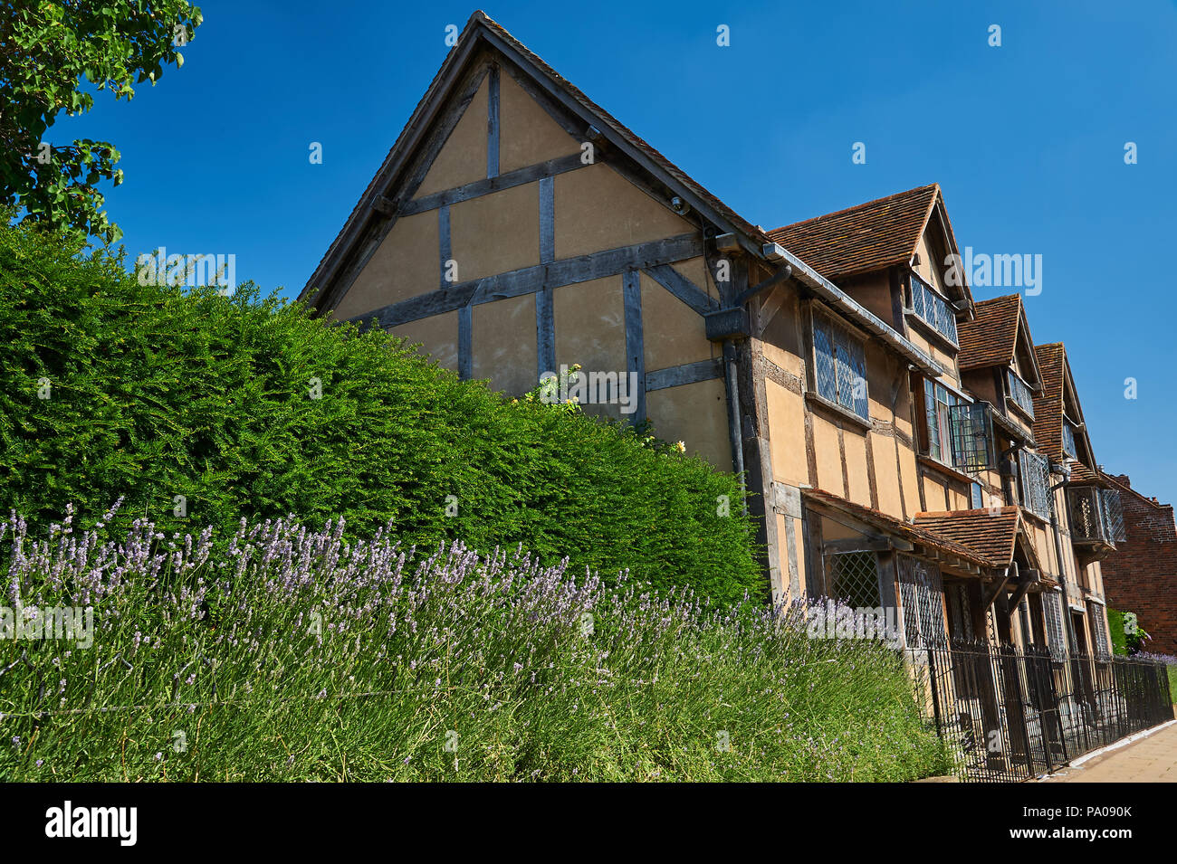 William Shakespeare's birthplace, a medieval half timbered building in ...