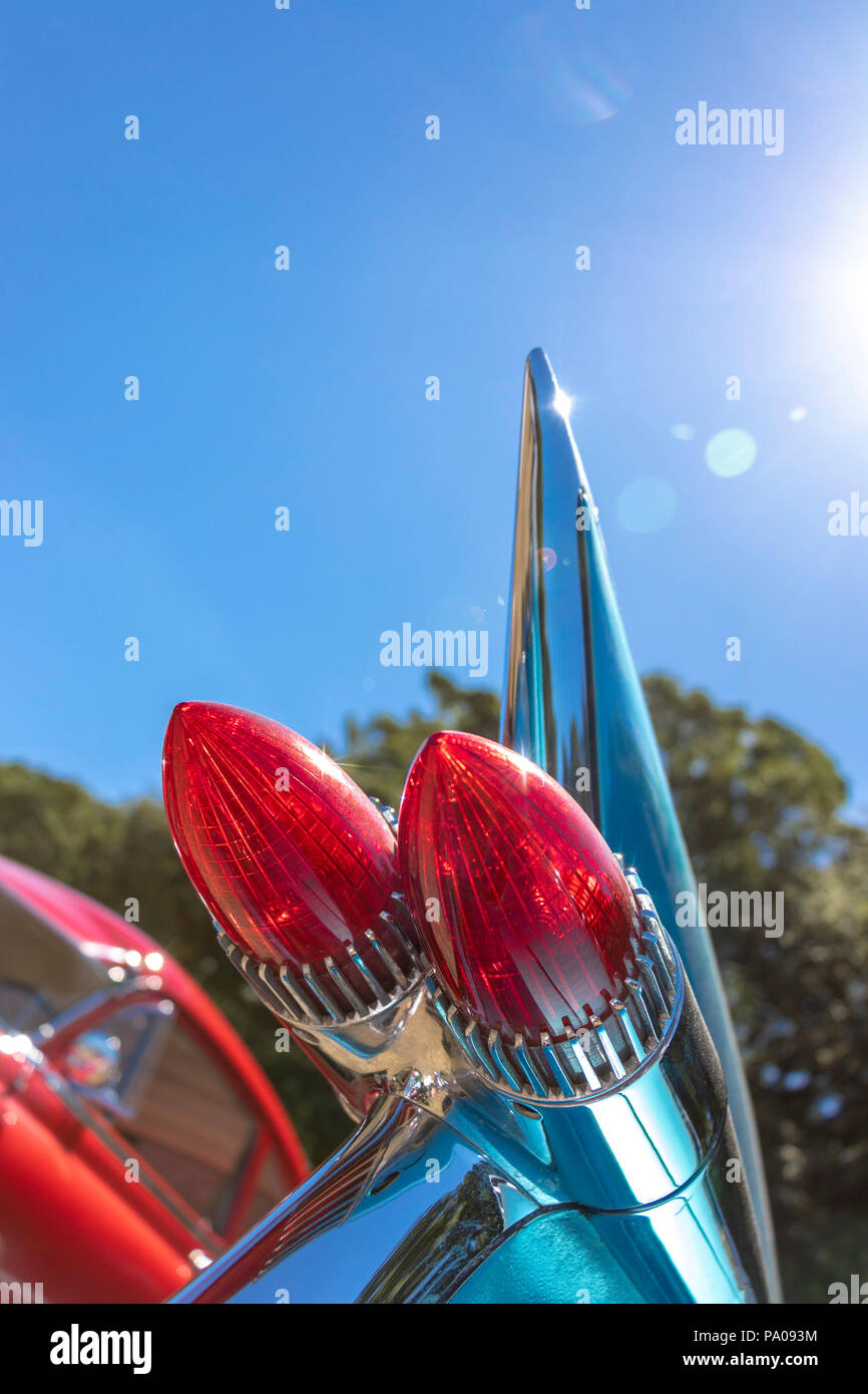 classic 1950s Cadillac sedan coupe deville bullet tail lights Stock ...