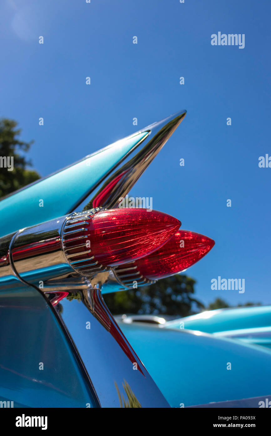 classic 1950s Cadillac sedan coupe deville bullet tail lights Stock ...