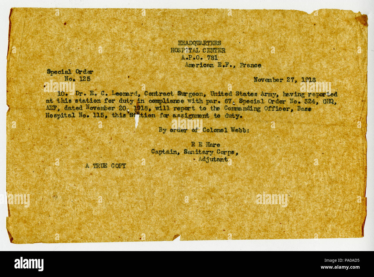 Colonel webb hi-res stock photography and images - Alamy