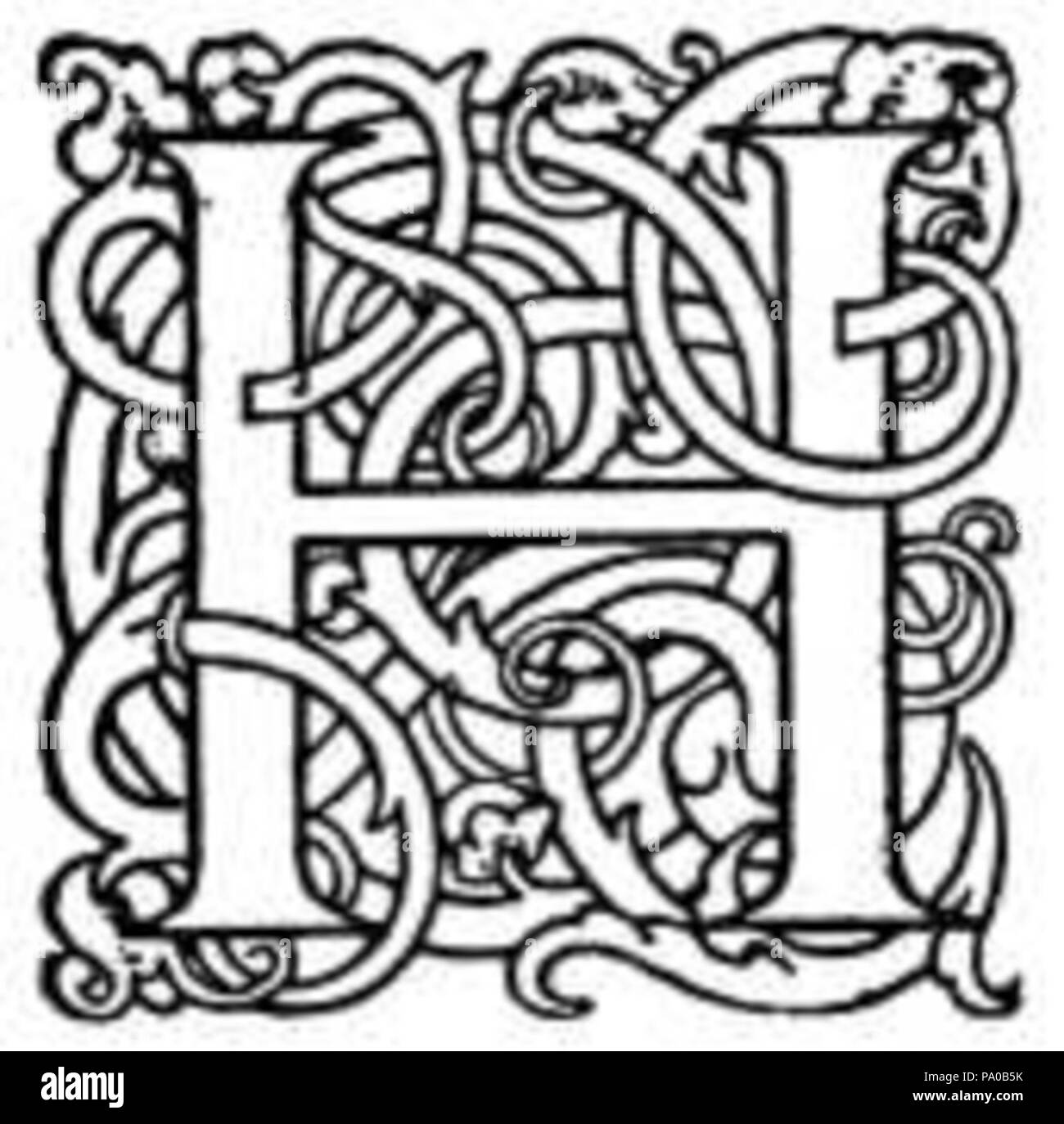 Letter h script Black and White Stock Photos & Images - Alamy