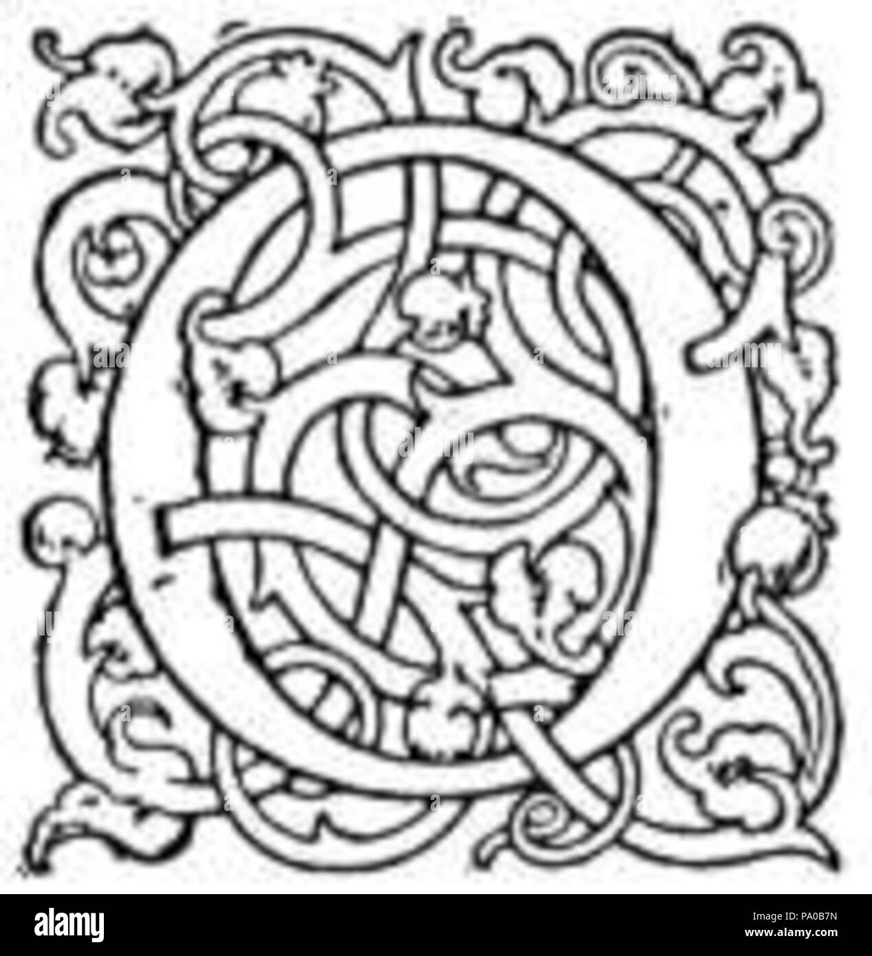 Art calligraphy letter flourish Black and White Stock Photos & Images ...