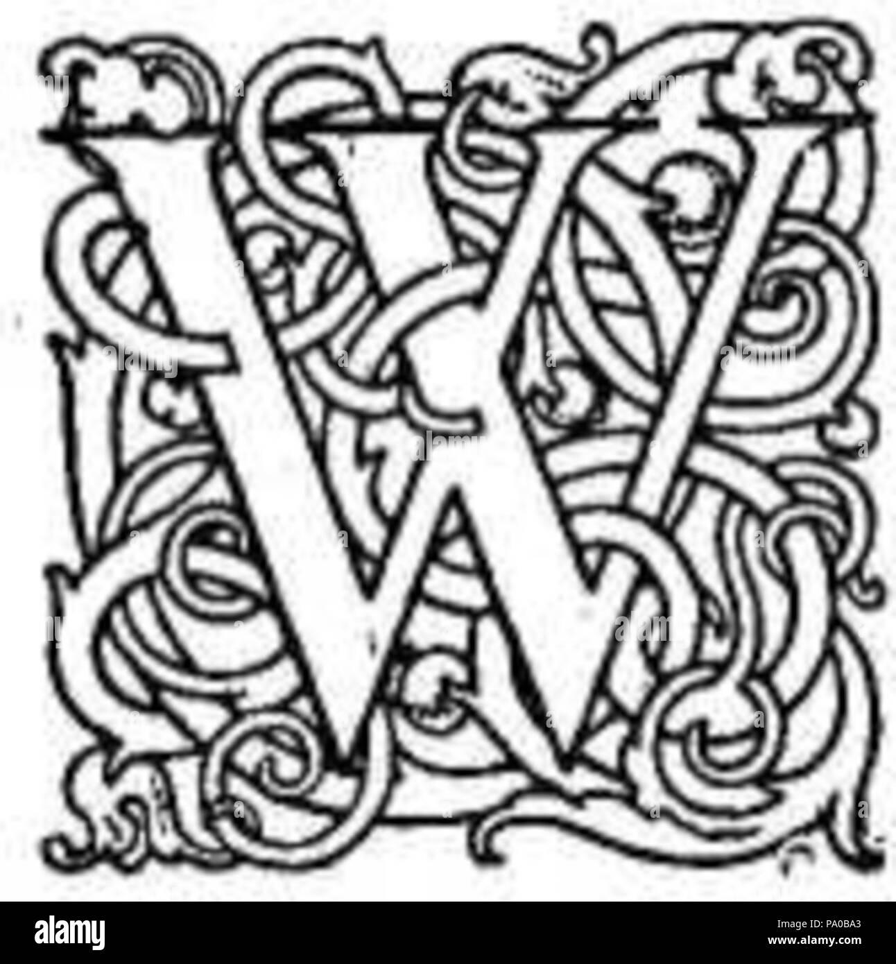 Decorative letter w hi-res stock photography and images - Alamy