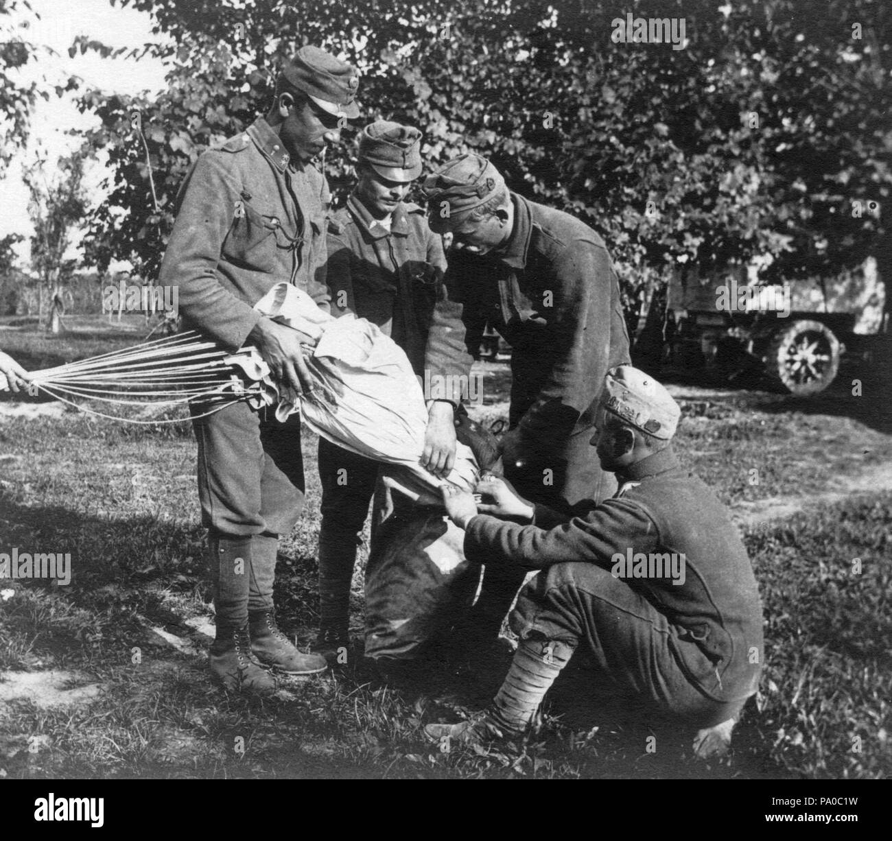 652 First World War, parachute Fortepan 26600 Stock Photo - Alamy